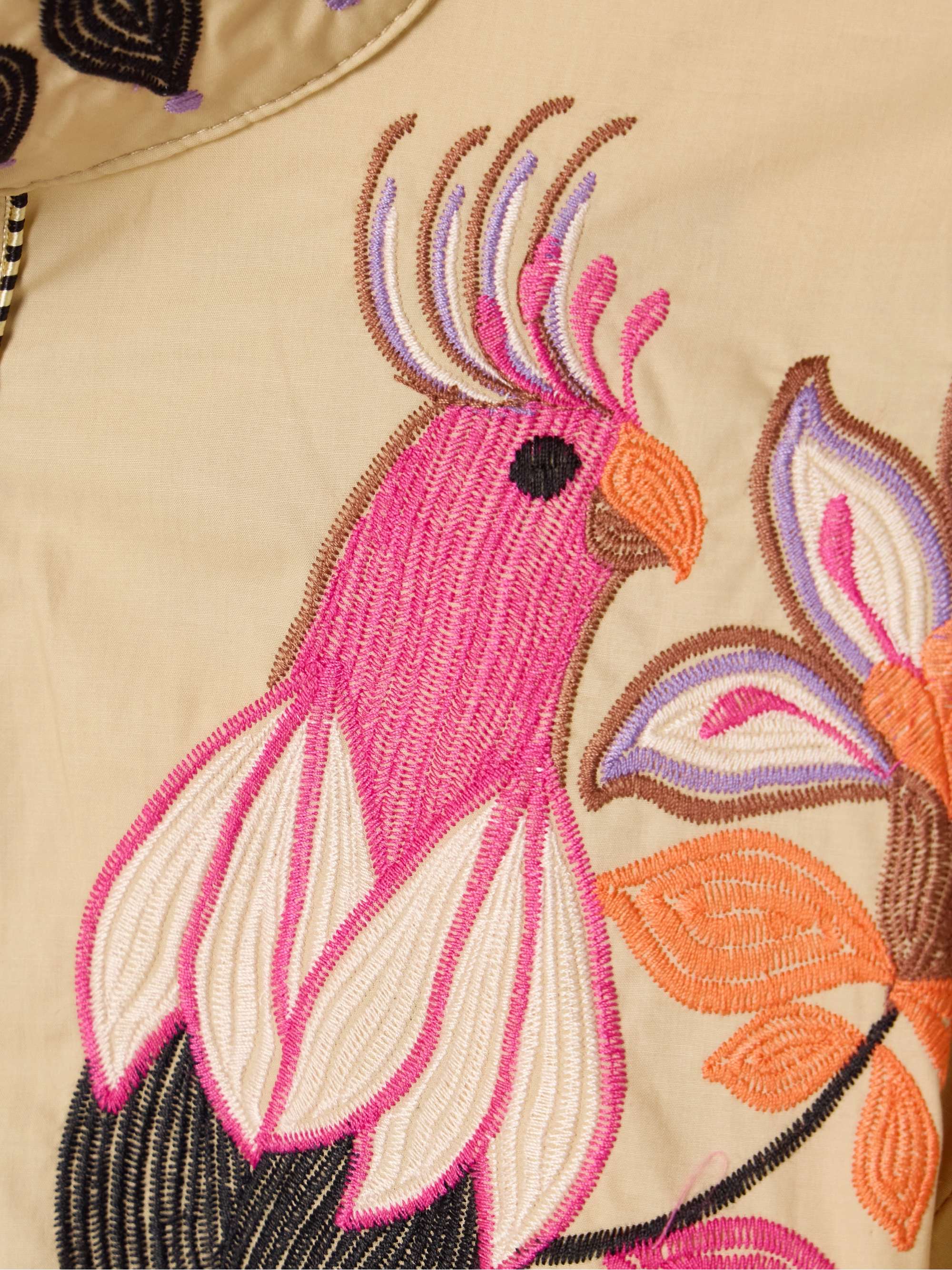 FARM RIO Belted embellished embroidered cotton midi shirt dress | NET-A ...