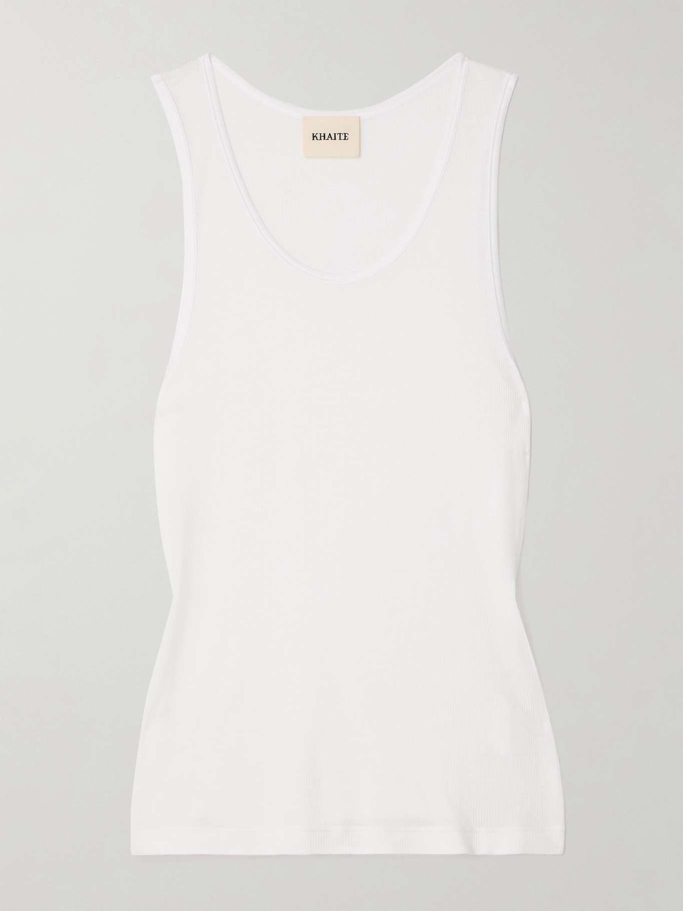 KHAITE Johnnie ribbed-knit tank | NET-A-PORTER