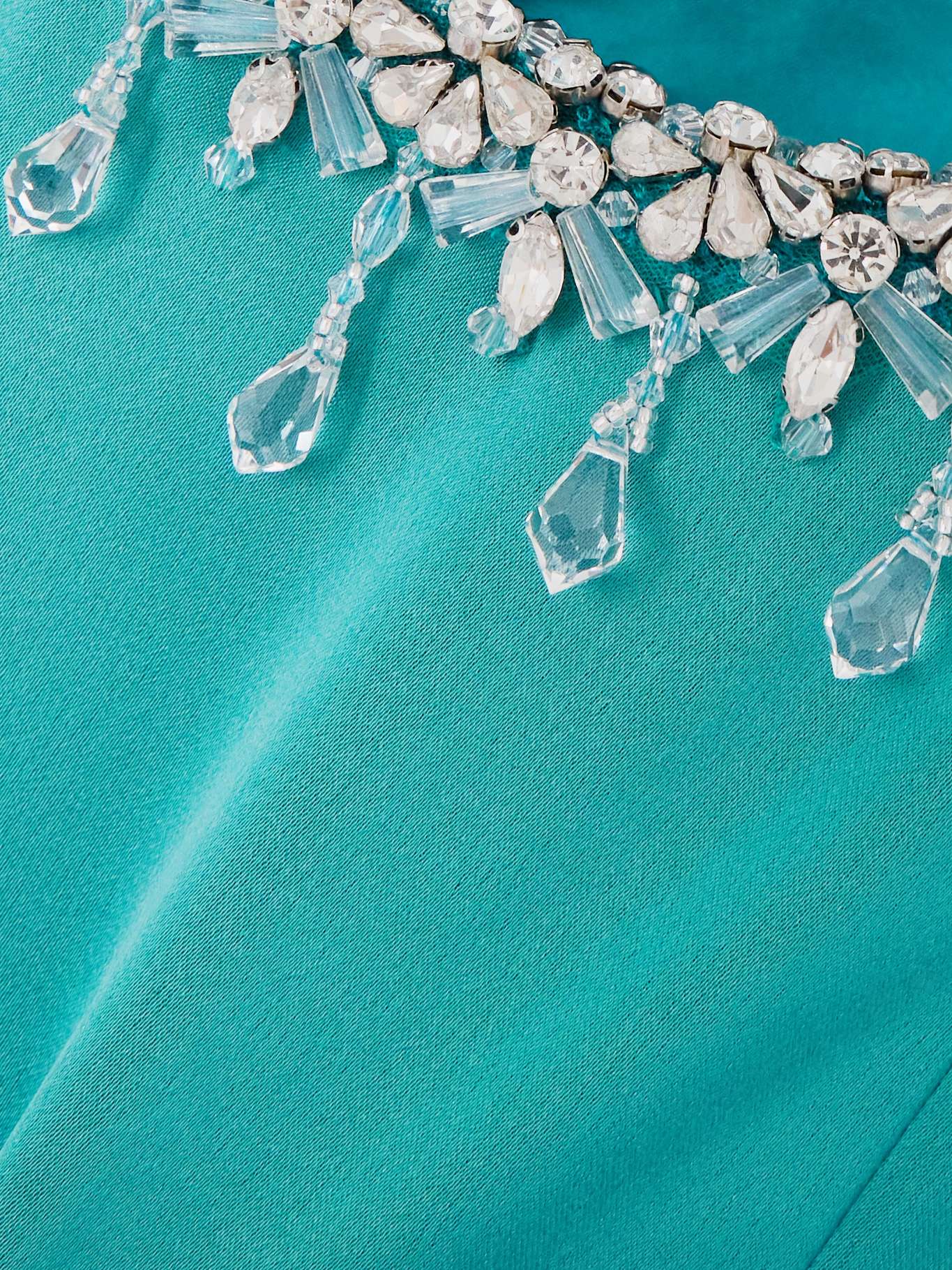 SABINA BILENKO Strapless cutout crystal-embellished satin gown | NET-A ...