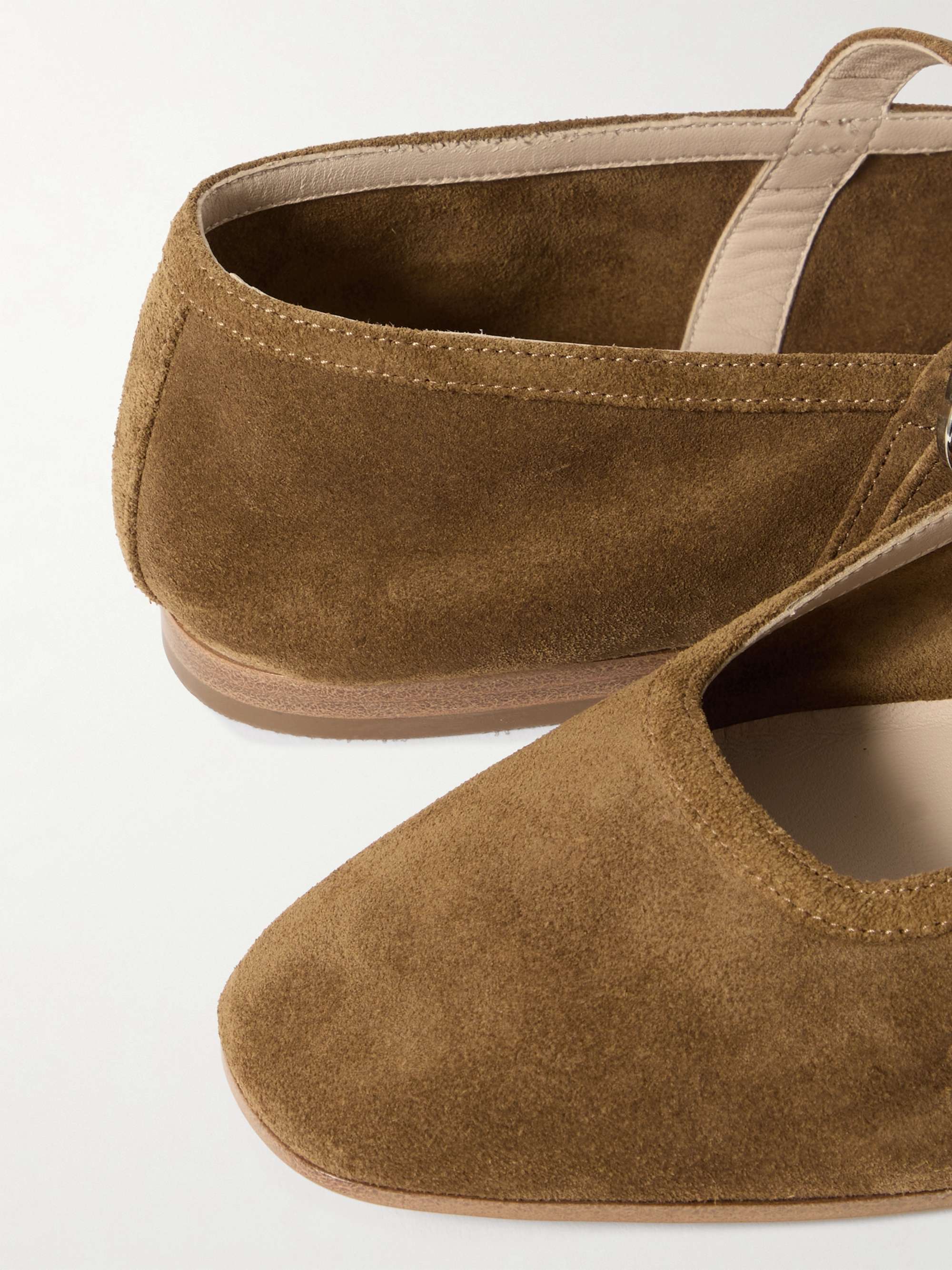 LE MONDE BERYL Suede Mary Jane ballet flats | NET-A-PORTER