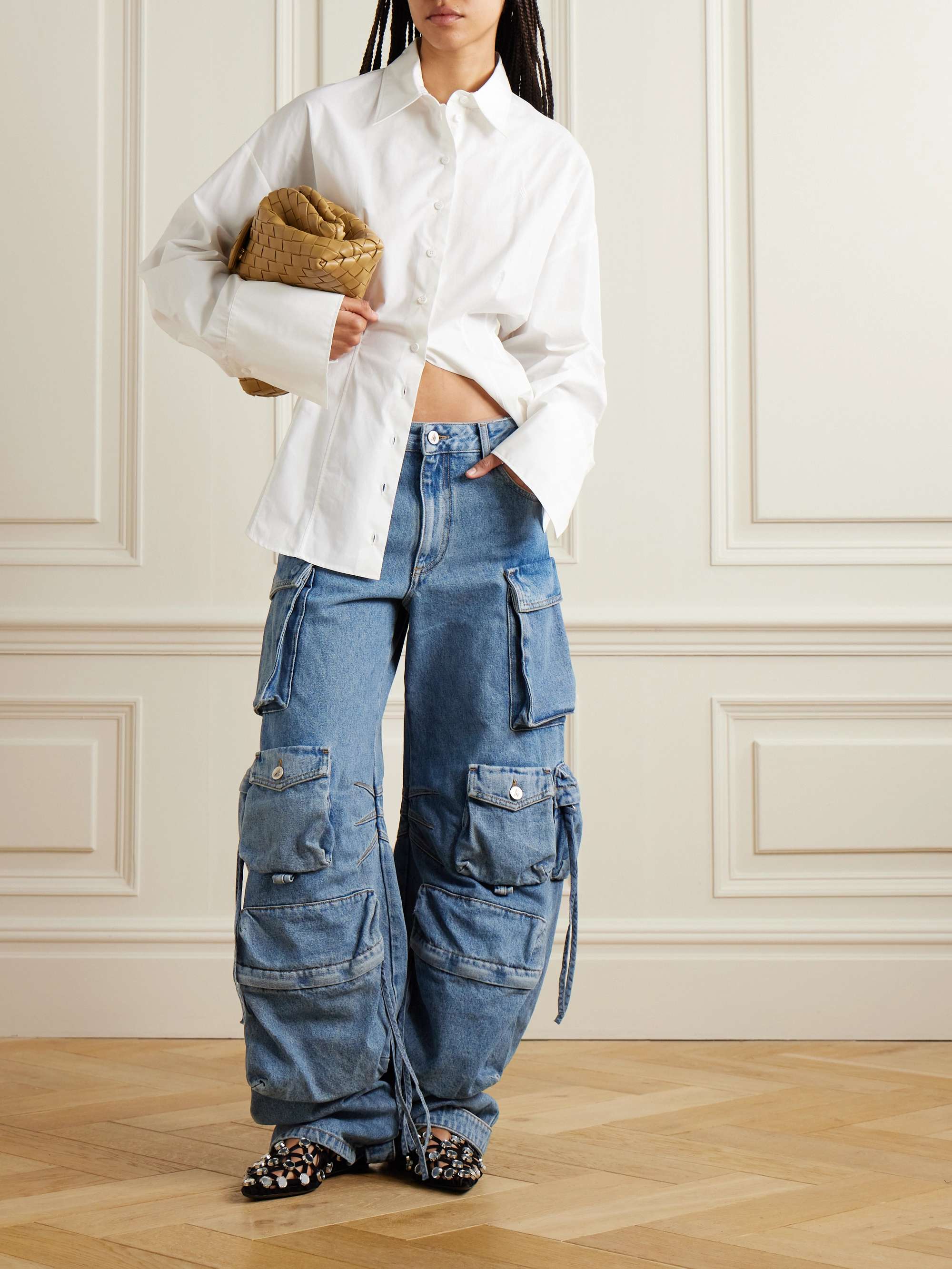 THE ATTICO Fern low-rise wide-leg cargo jeans | NET-A-PORTER