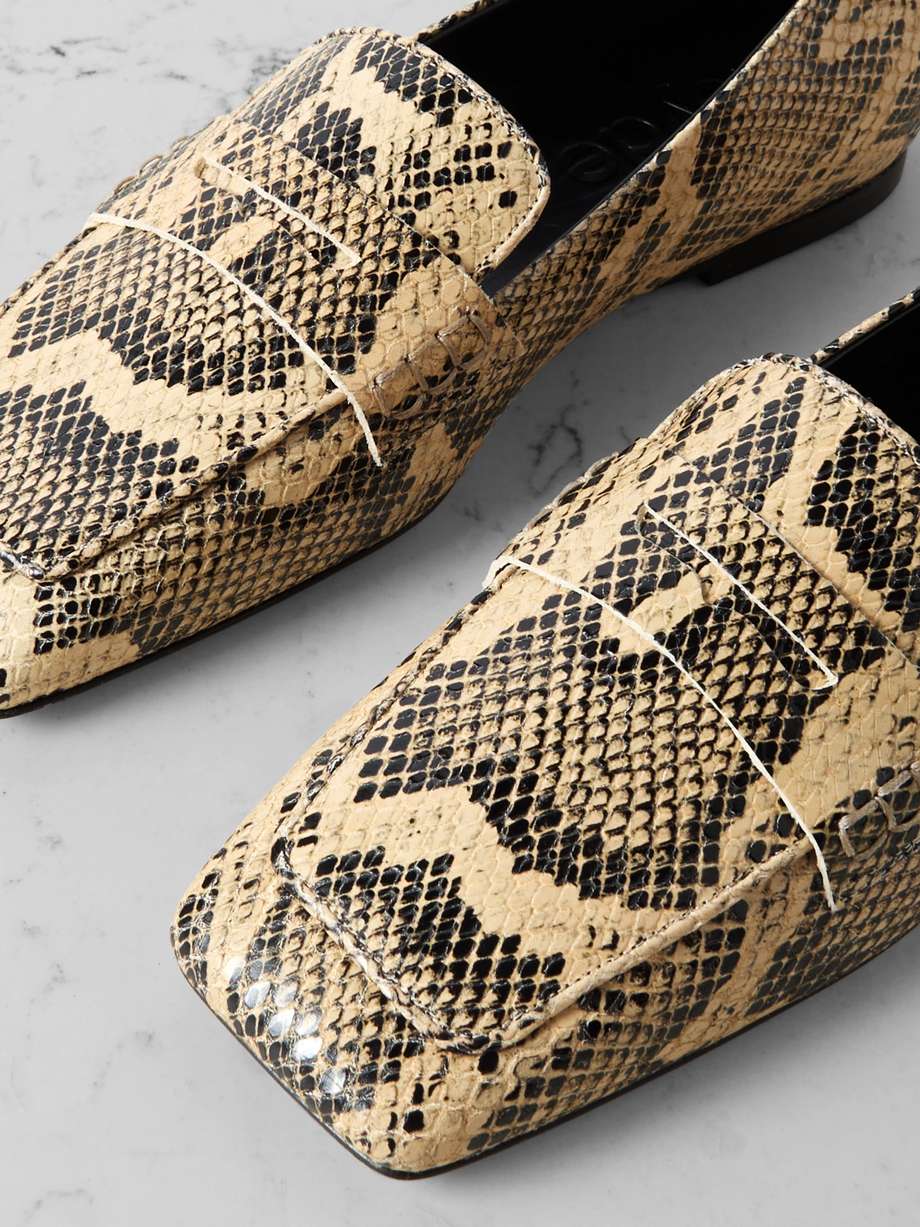 Snake print Tom snake-effect leather loafers | AEYDE | NET-A-PORTER