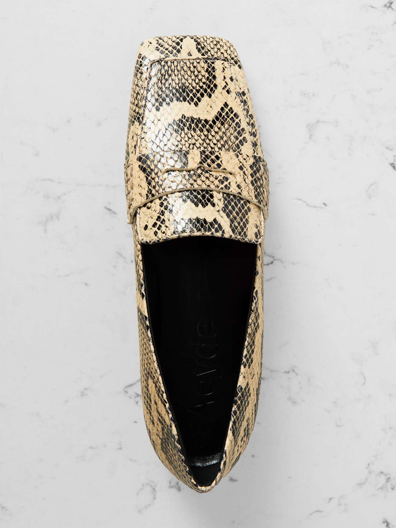 Snake print Tom snake-effect leather loafers | AEYDE | NET-A-PORTER