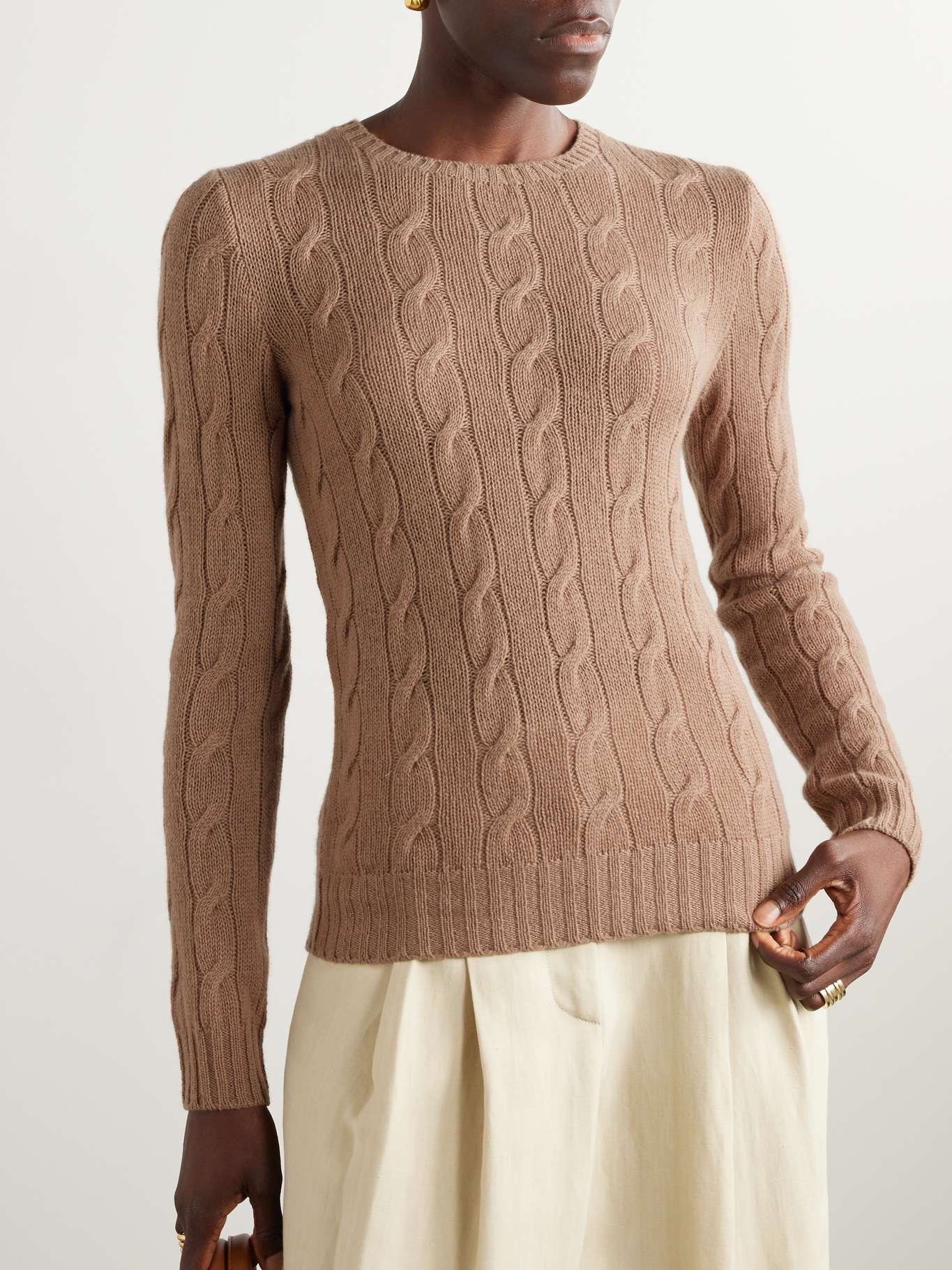 RALPH LAUREN COLLECTION Cable-knit cashmere sweater | NET-A-PORTER