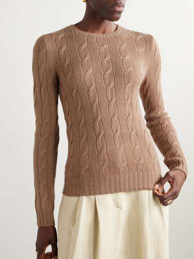 RALPH LAUREN COLLECTION Cable-knit cashmere sweater | NET-A-PORTER