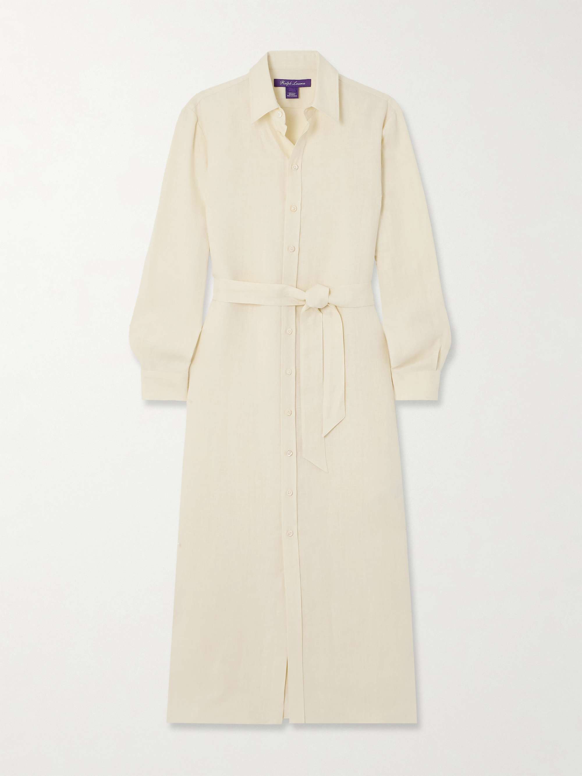 RALPH LAUREN COLLECTION Vicki linen midi shirt dress | NET-A-PORTER