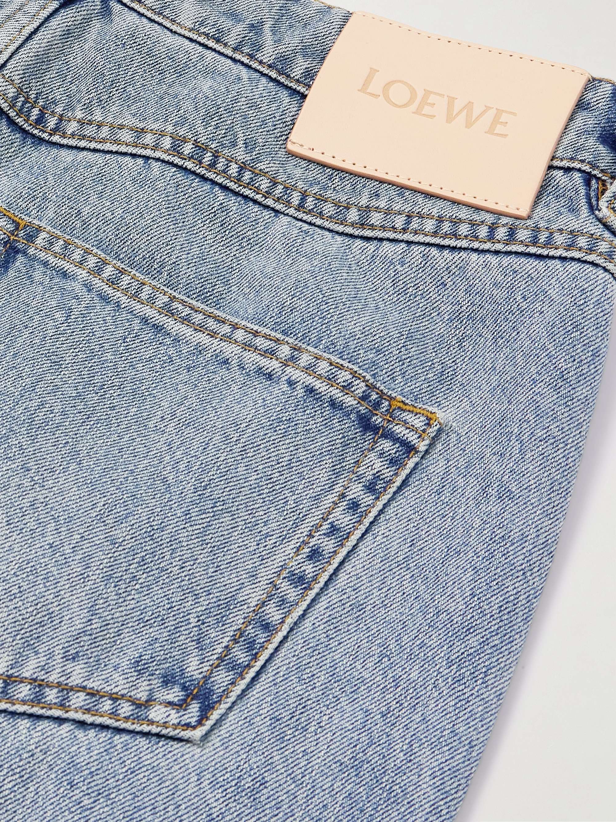 LOEWE Asymmetric mid-rise straight-leg jeans | NET-A-PORTER