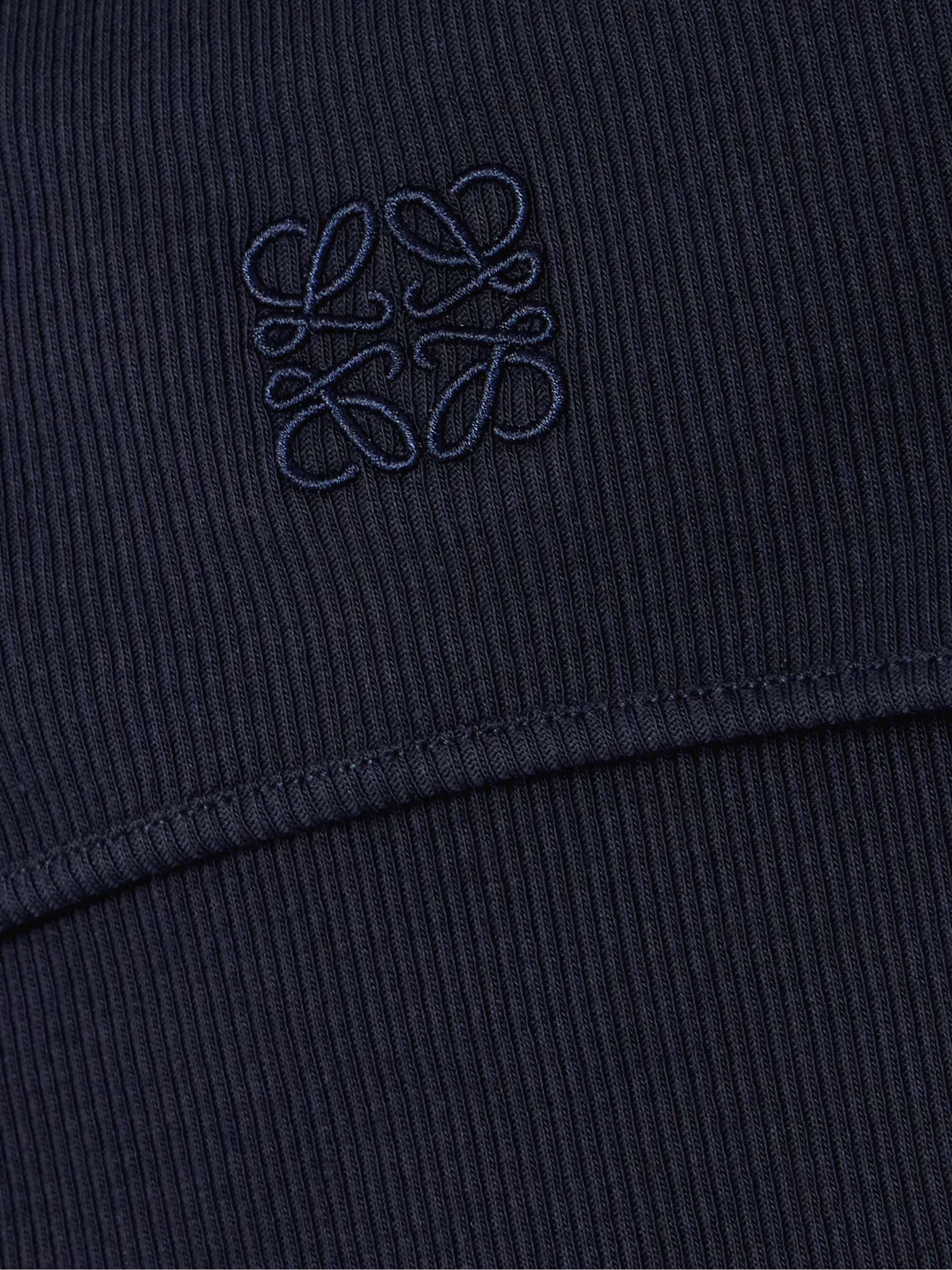 LOEWE Anagram logo-embroidered ribbed stretch-cotton jersey tank | NET ...