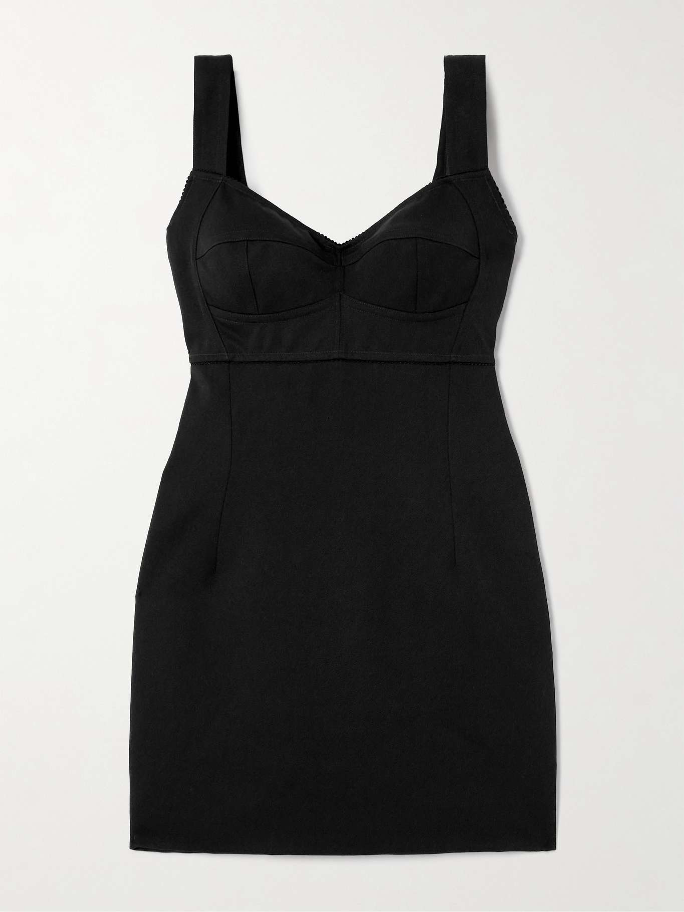 DOLCE&GABBANA Scalloped wool-blend gabardine mini corset dress | NET-A ...