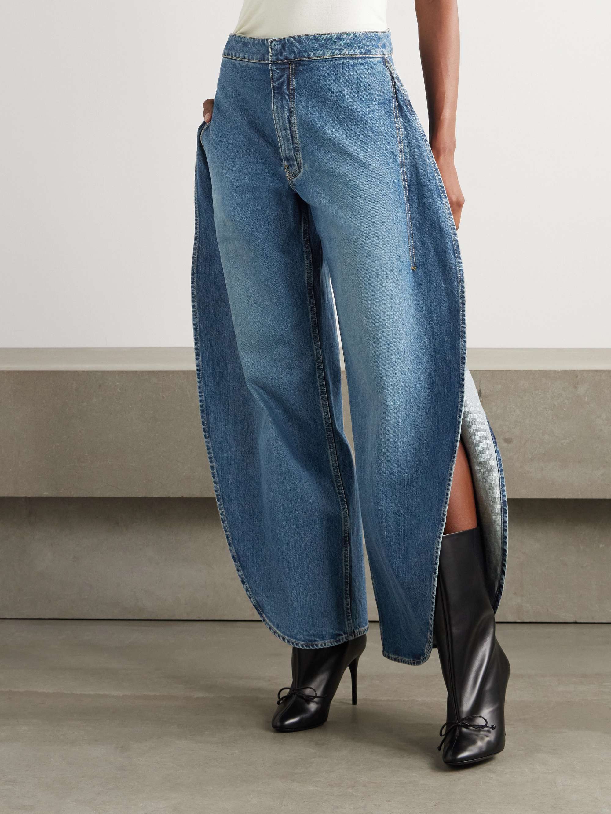 ALAÏA High-rise barrel-leg jeans | NET-A-PORTER