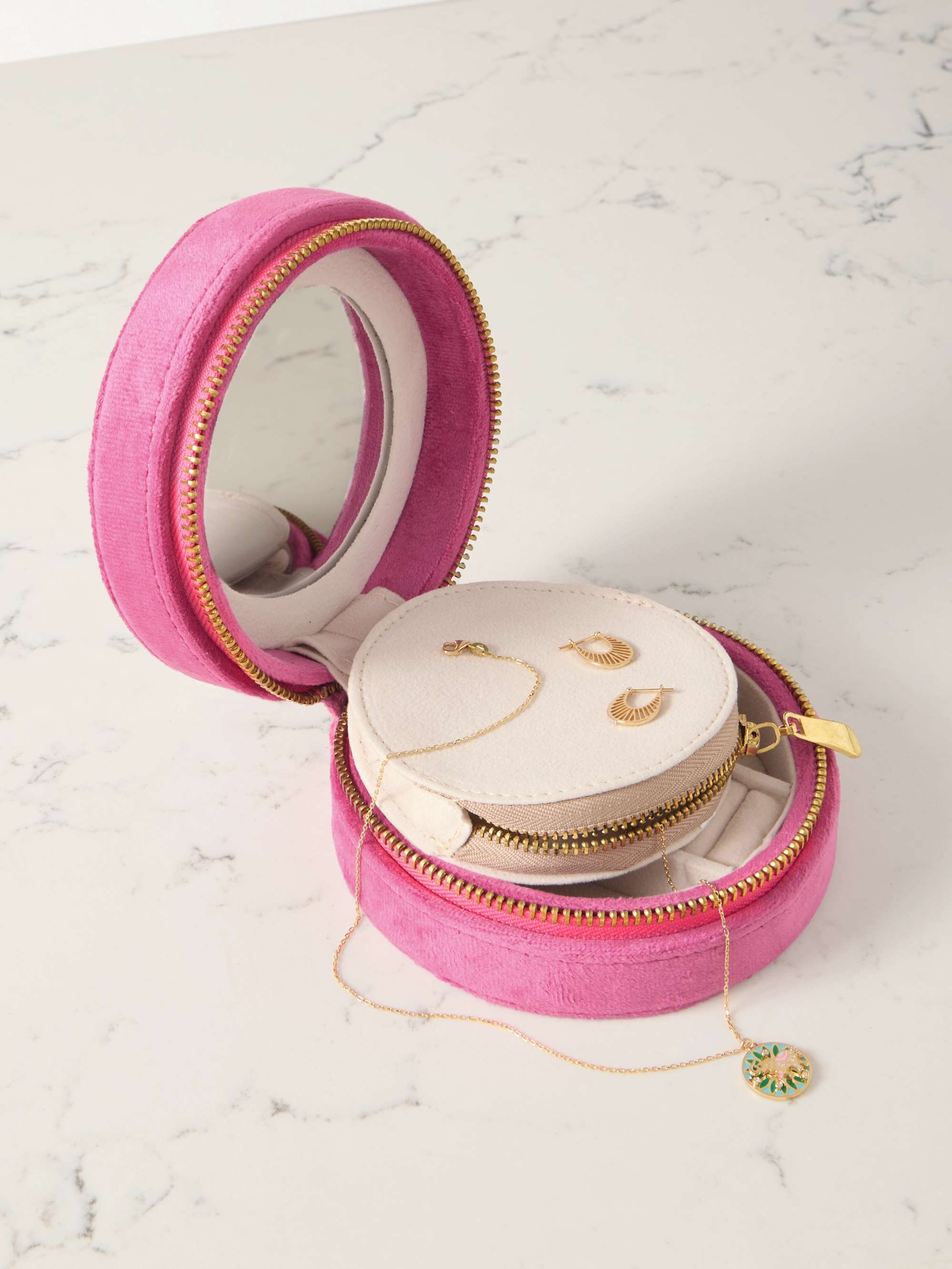 L'ATELIER NAWBAR Psychedeliah embroidered velvet jewelry box | NET-A-PORTER