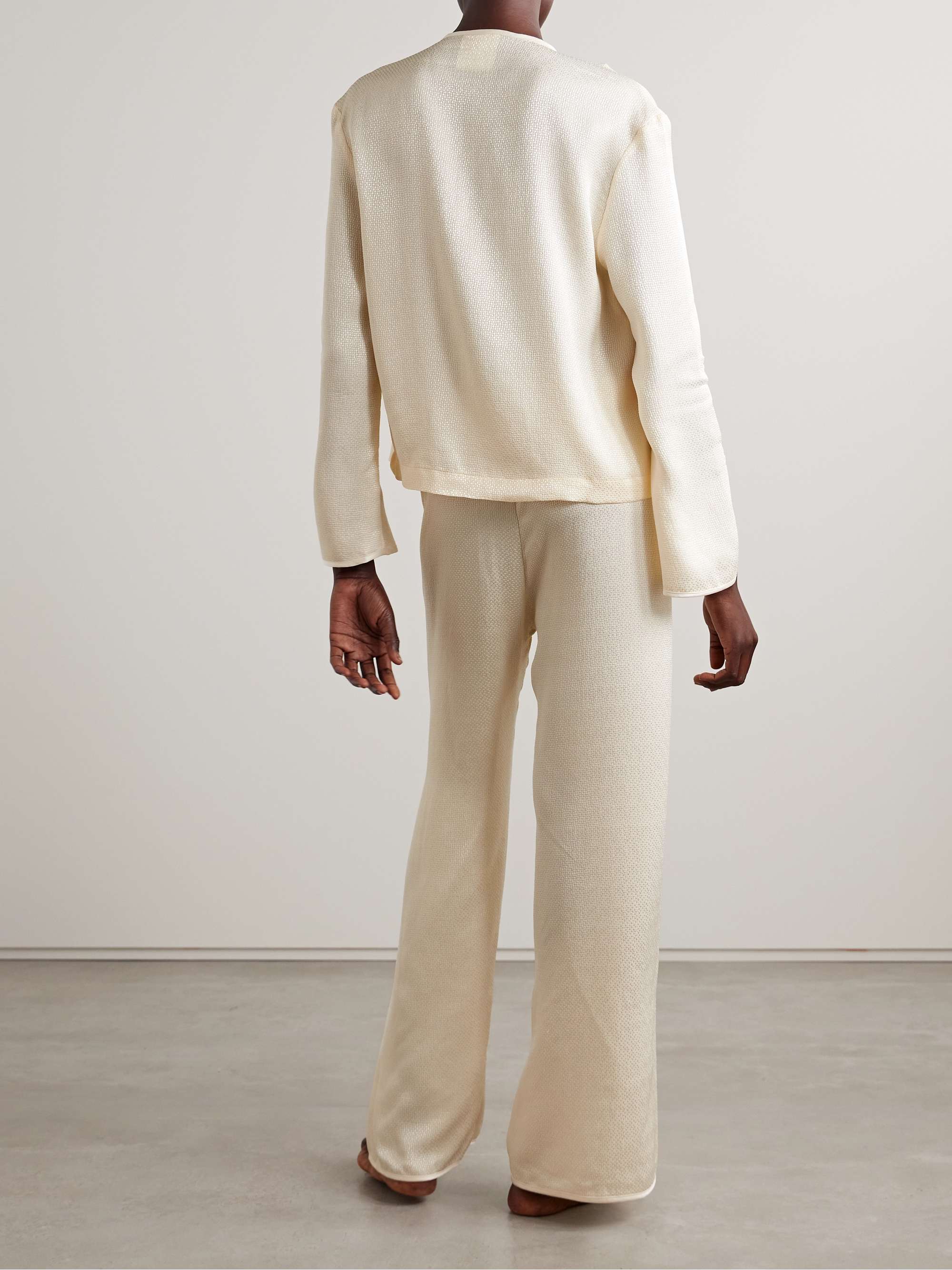 SLEEPER Louis satin-jacquard pajama set | NET-A-PORTER