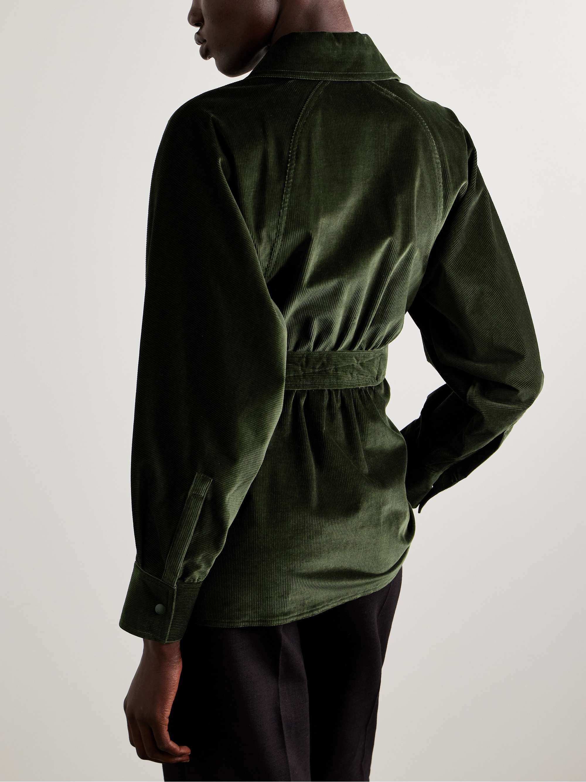 MAX MARA Mattia belted cotton-blend corduroy jacket | NET-A-PORTER