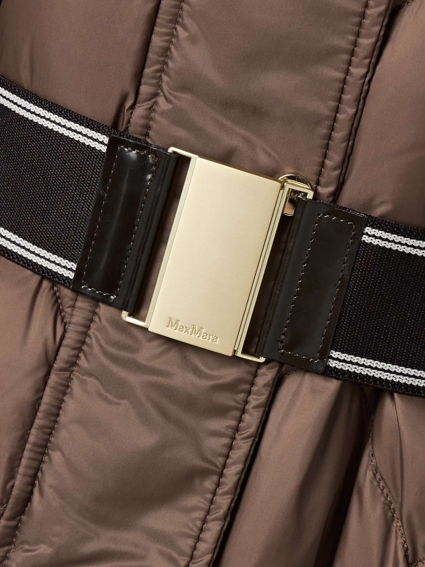 MAX MARA The Cube Trefel belted hooded quilted shell down coat | NET-A ...