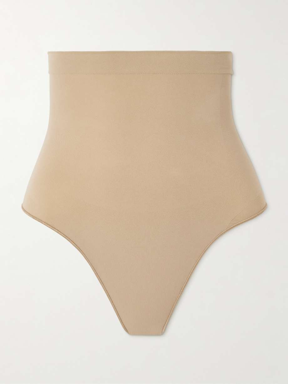 SKIMS Seamless Sculpt High-Waisted Thong - Clay | NET-A-PORTER