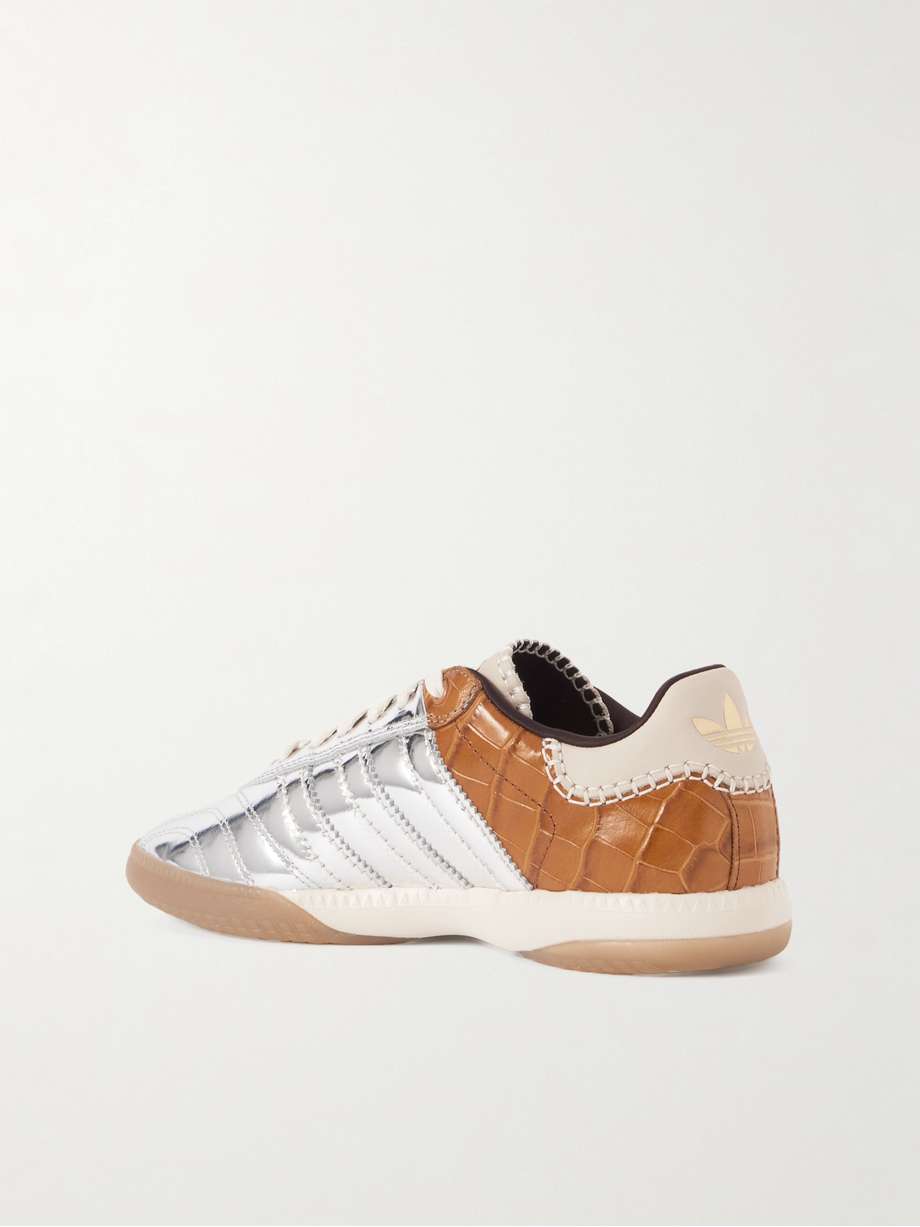 ADIDAS ORIGINALS + Wales Bonner Samba Millennium paneled croc-effect ...