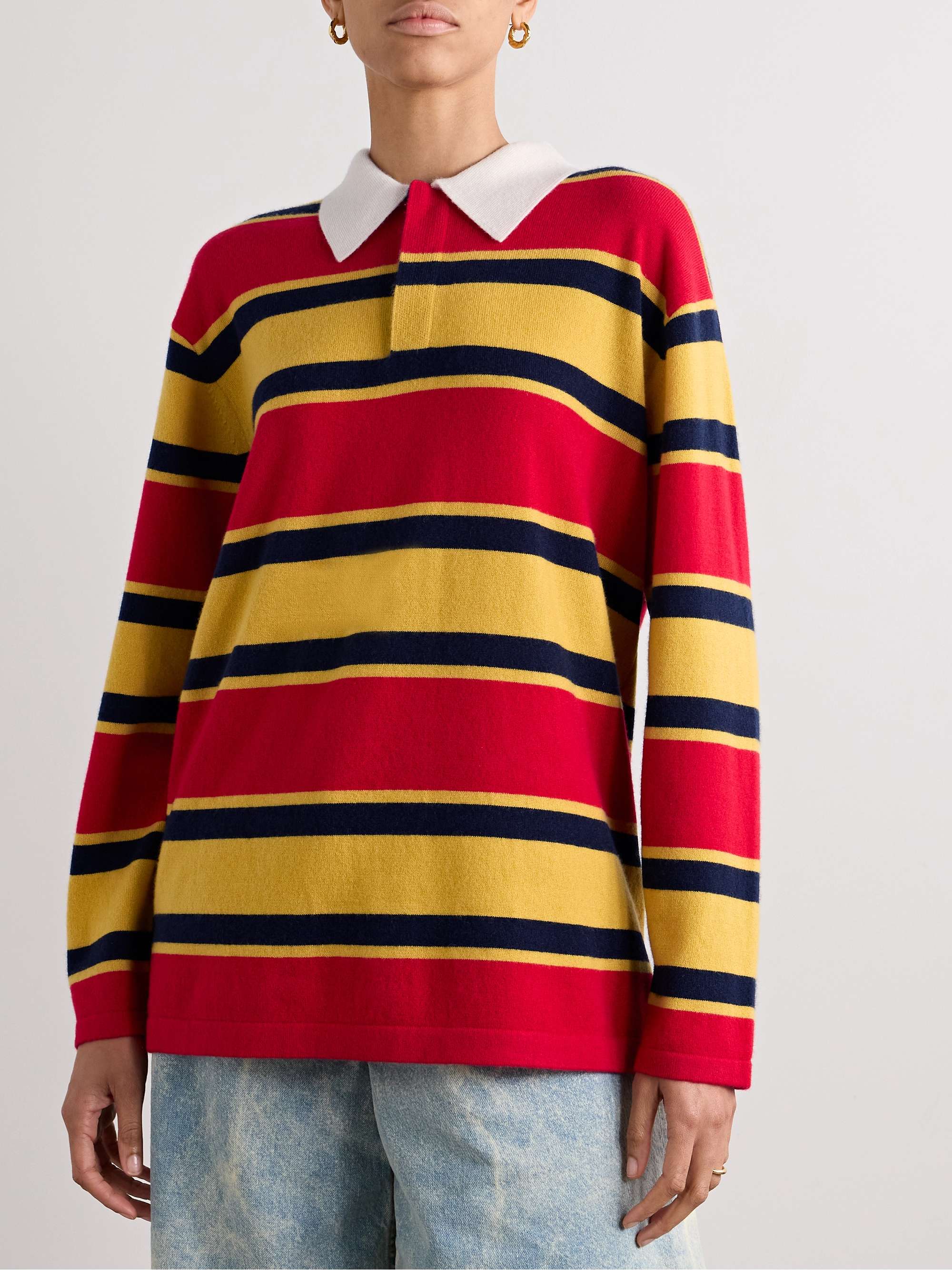 GUEST IN RESIDENCE Rugby striped cashmere sweater | NET-A-PORTER