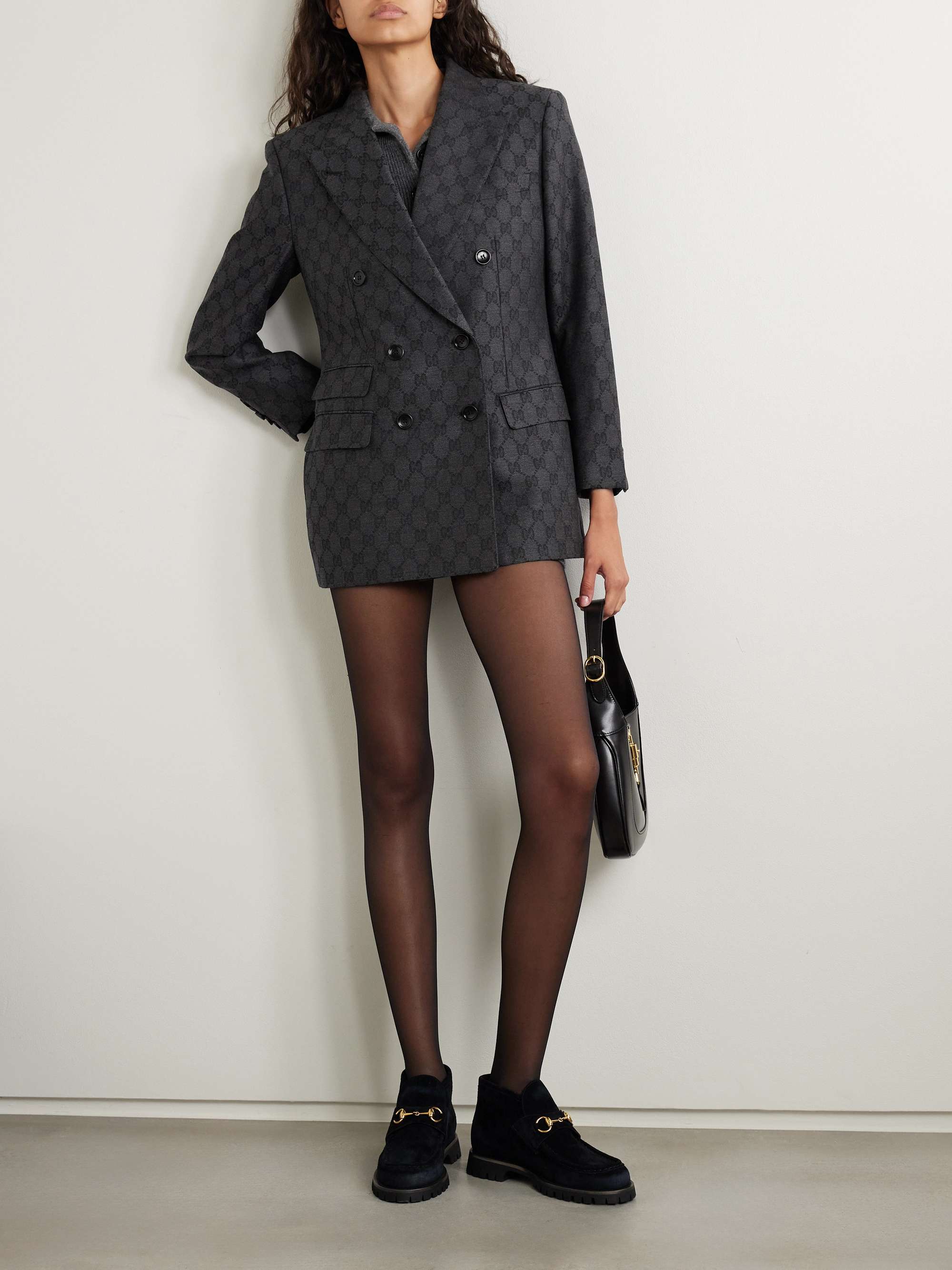 GUCCI Double-breasted wool-jacquard blazer | NET-A-PORTER