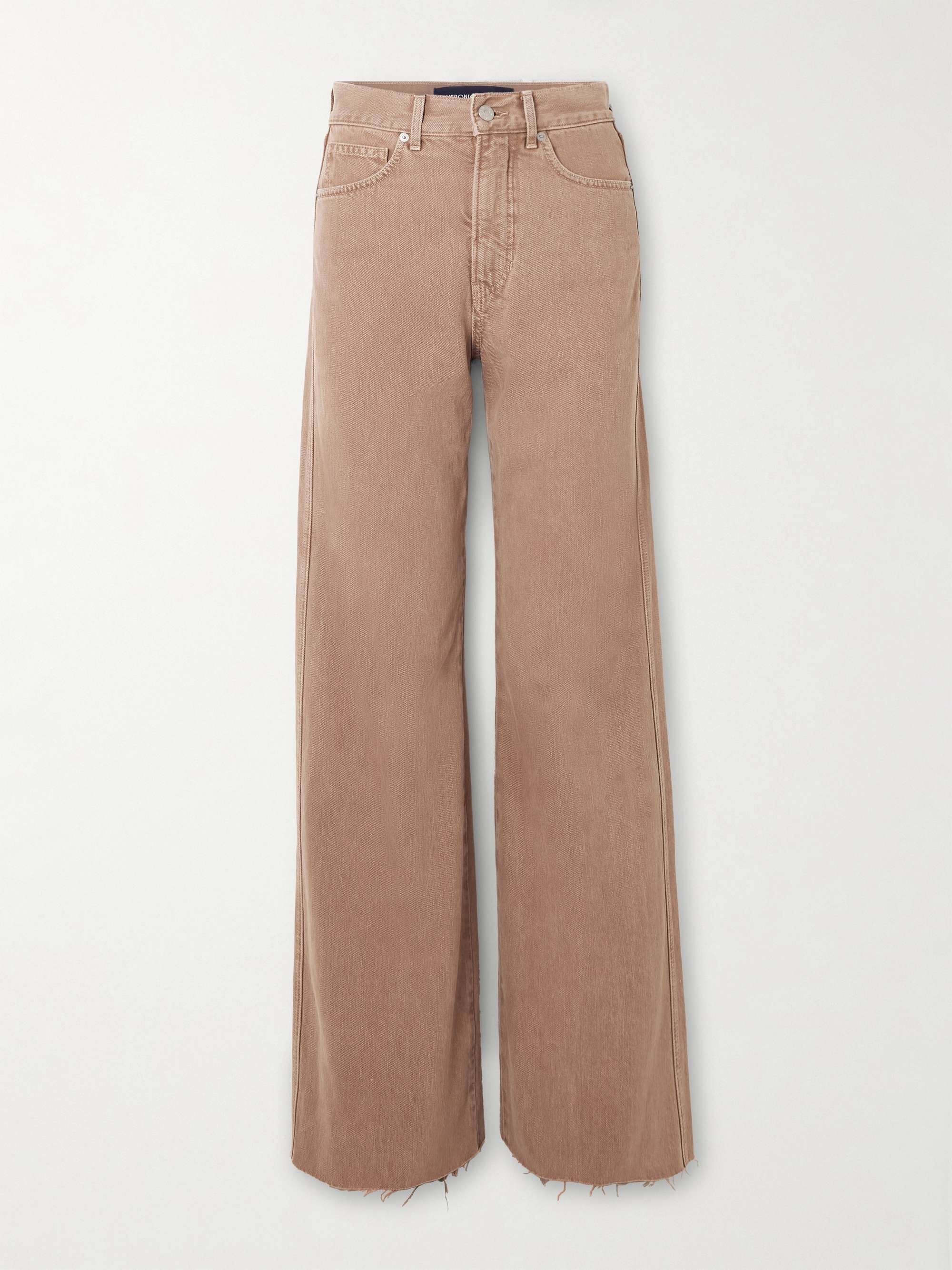VERONICA BEARD Taylor frayed high-rise wide-leg jeans | NET-A-PORTER