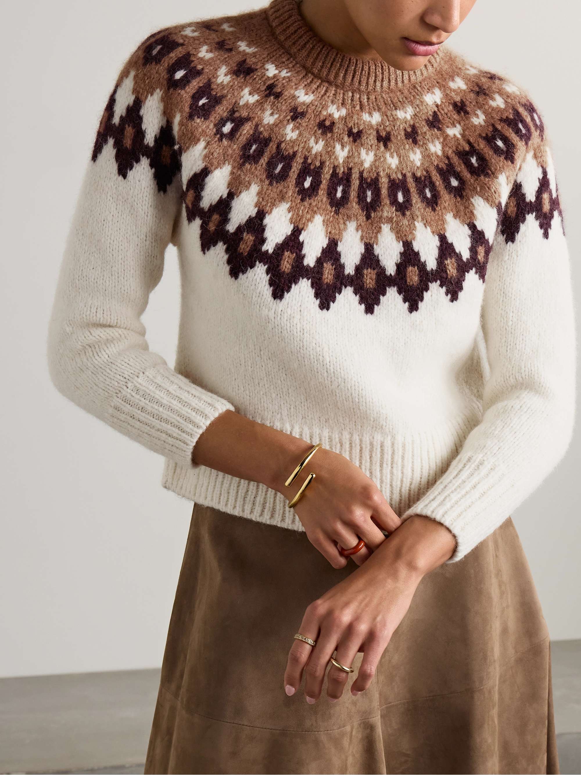 VERONICA BEARD Anne Fair Isle alpaca-blend sweater | NET-A-PORTER