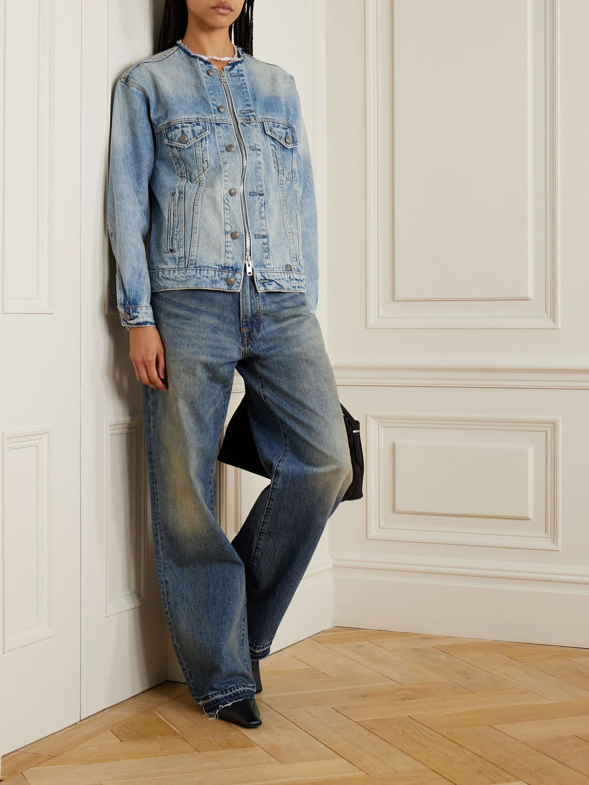 R13 Distressed denim jacket | NET-A-PORTER