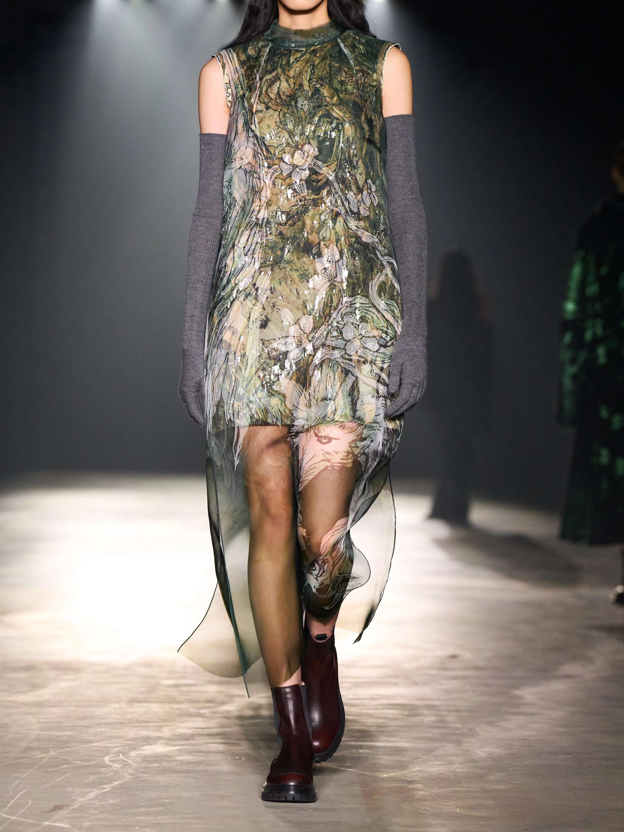 JASON WU COLLECTION Printed silk-organza midi dress | NET-A-PORTER