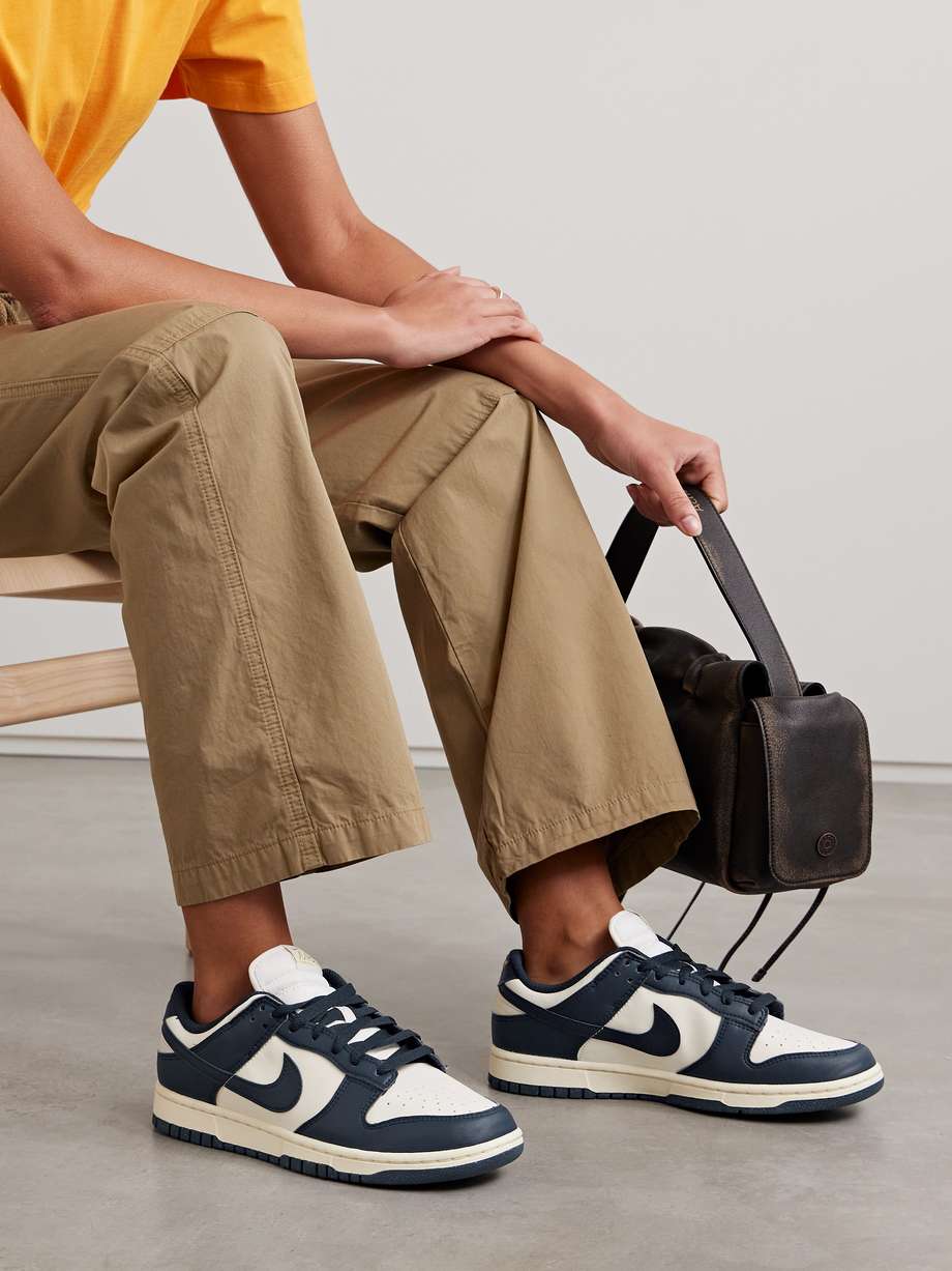 NIKE Dunk Low faux leather sneakers | NET-A-PORTER