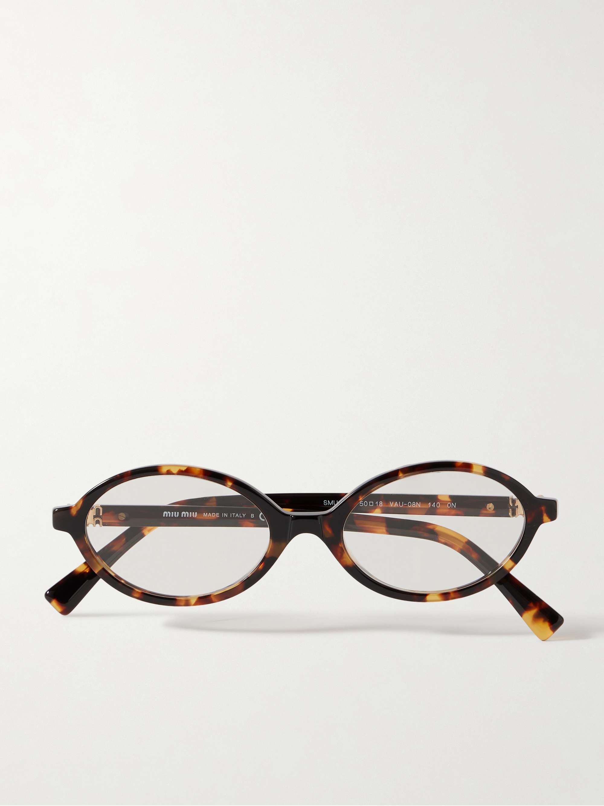 MIU MIU Oval-frame tortoiseshell acetate optical glasses | NET-A-PORTER