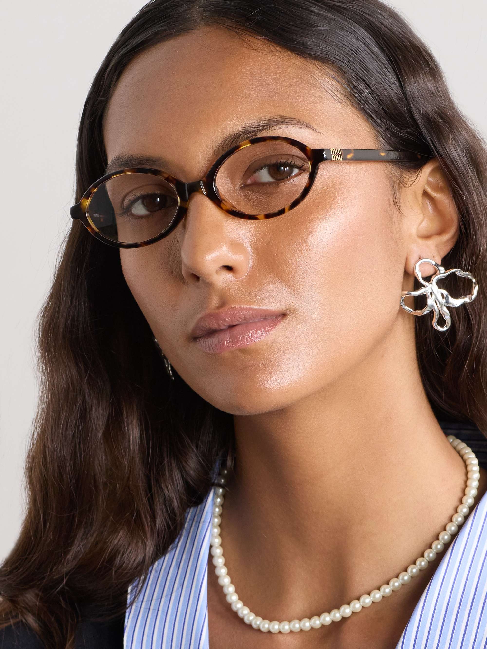 MIU MIU Oval-frame tortoiseshell acetate optical glasses | NET-A-PORTER