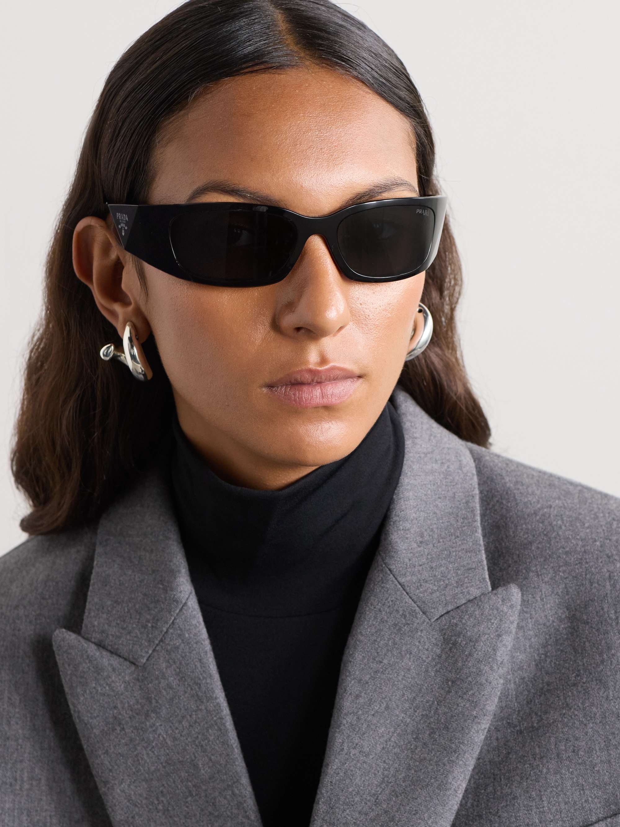 PRADA EYEWEAR Rectangular-frame acetate sunglasses | NET-A-PORTER