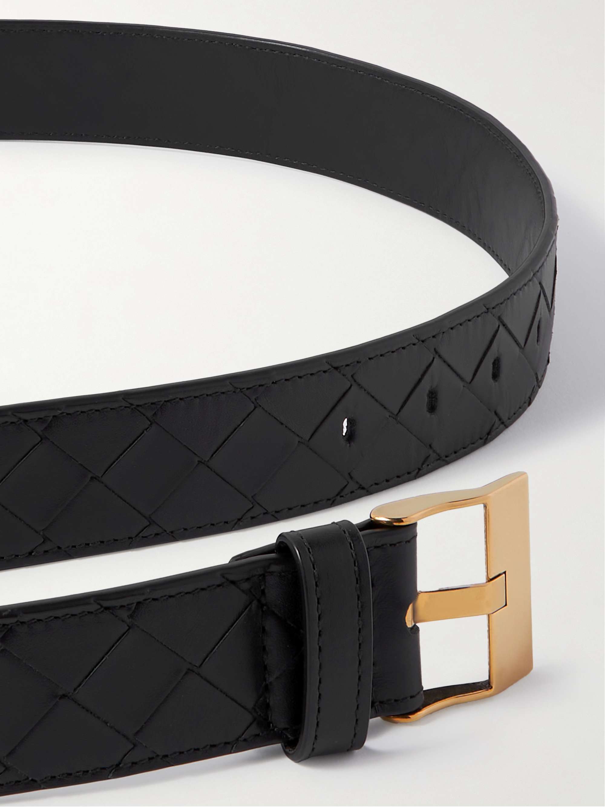 BOTTEGA VENETA Intrecciato leather belt | NET-A-PORTER