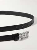 BOTTEGA VENETA Pleat leather belt | NET-A-PORTER
