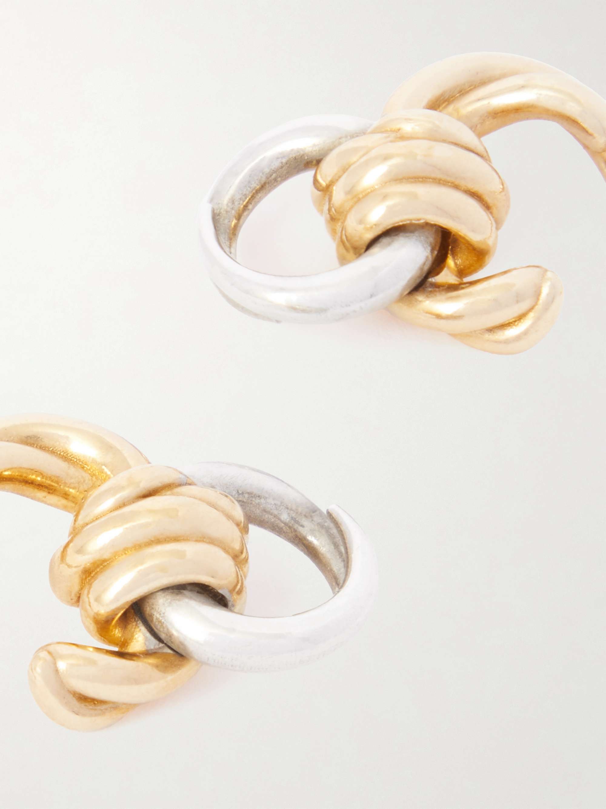 BOTTEGA VENETA Gold-plated silver hoop earrings | NET-A-PORTER