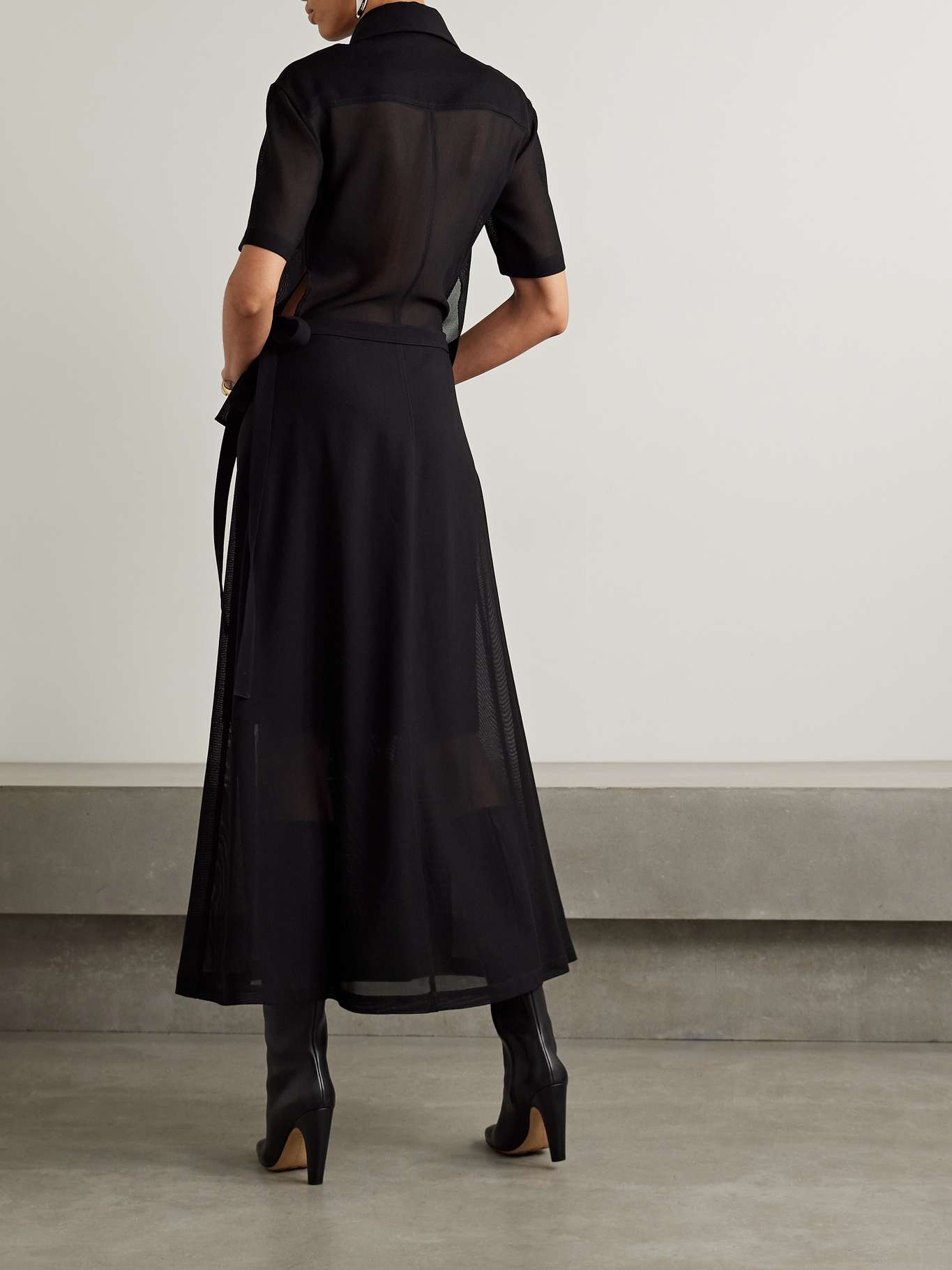 PROENZA SCHOULER Emory convertible mesh and woven wrap maxi dress | NET ...