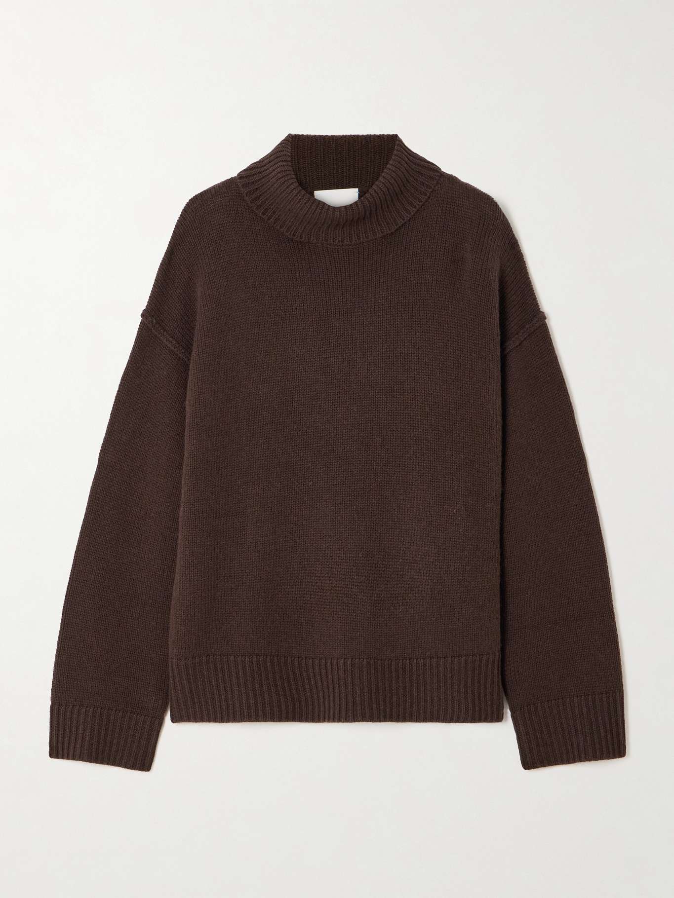 Brown Wool and cashmere-blend turtleneck sweater | ALLUDE | NET-A-PORTER