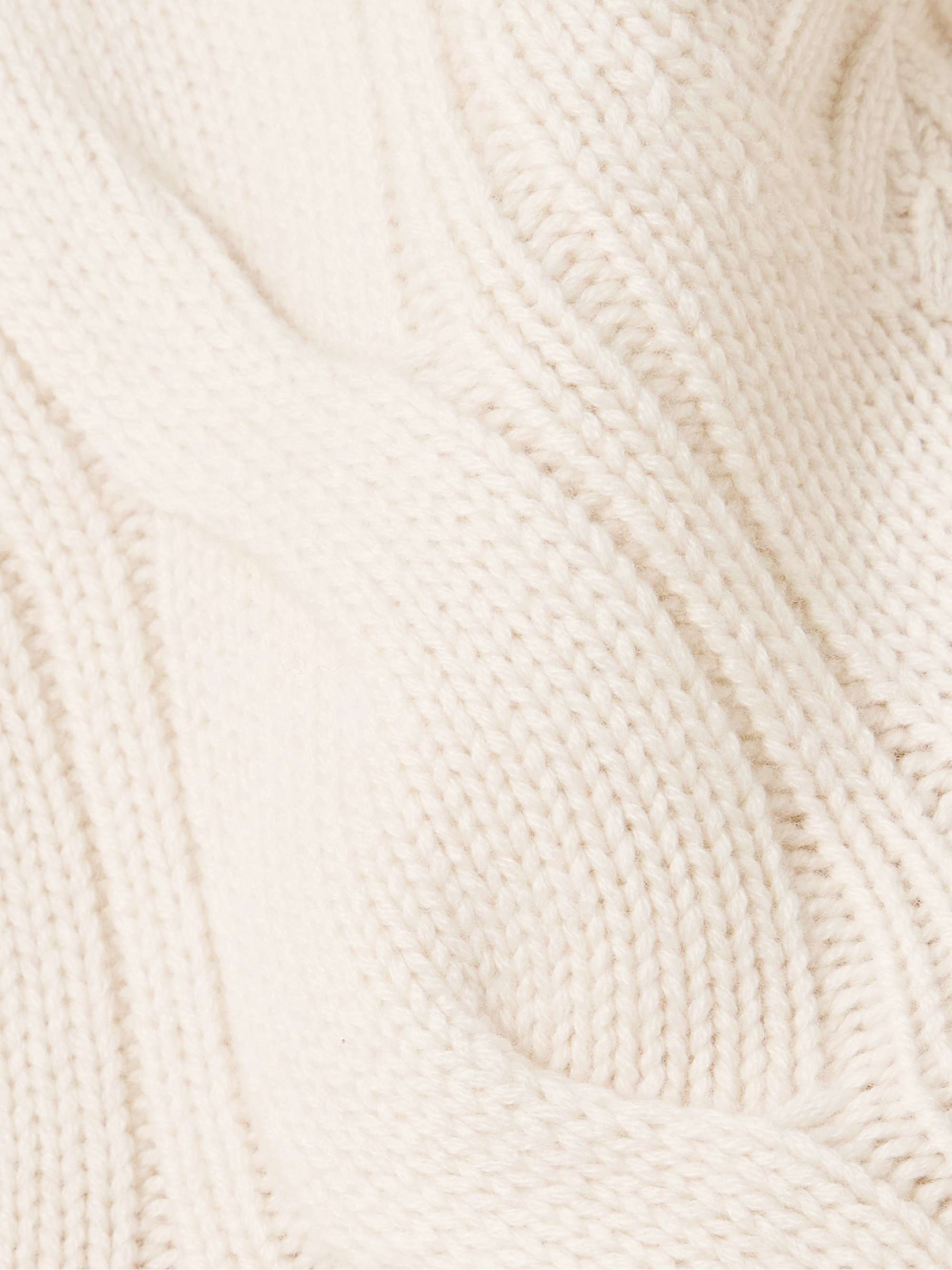 ALLUDE Cable-knit wool and cashmere-blend sweater | NET-A-PORTER