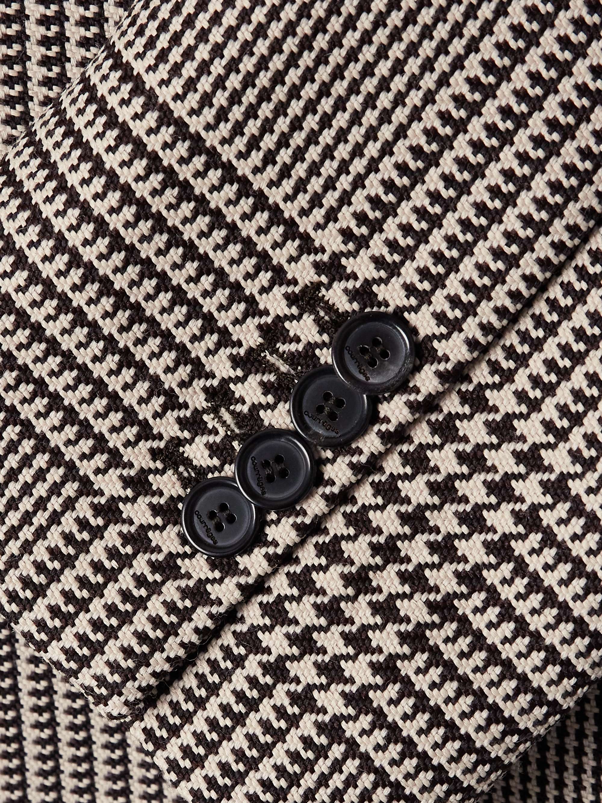 COURRÈGES Officer Prince of Wales checked tweed jacket | NET-A-PORTER