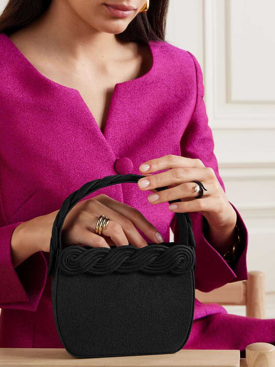 DESTREE Gio cord-embellished crepe shoulder bag | NET-A-PORTER