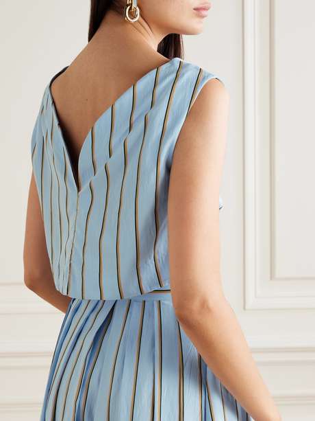 DESTREE Richard cropped striped twill top | NET-A-PORTER
