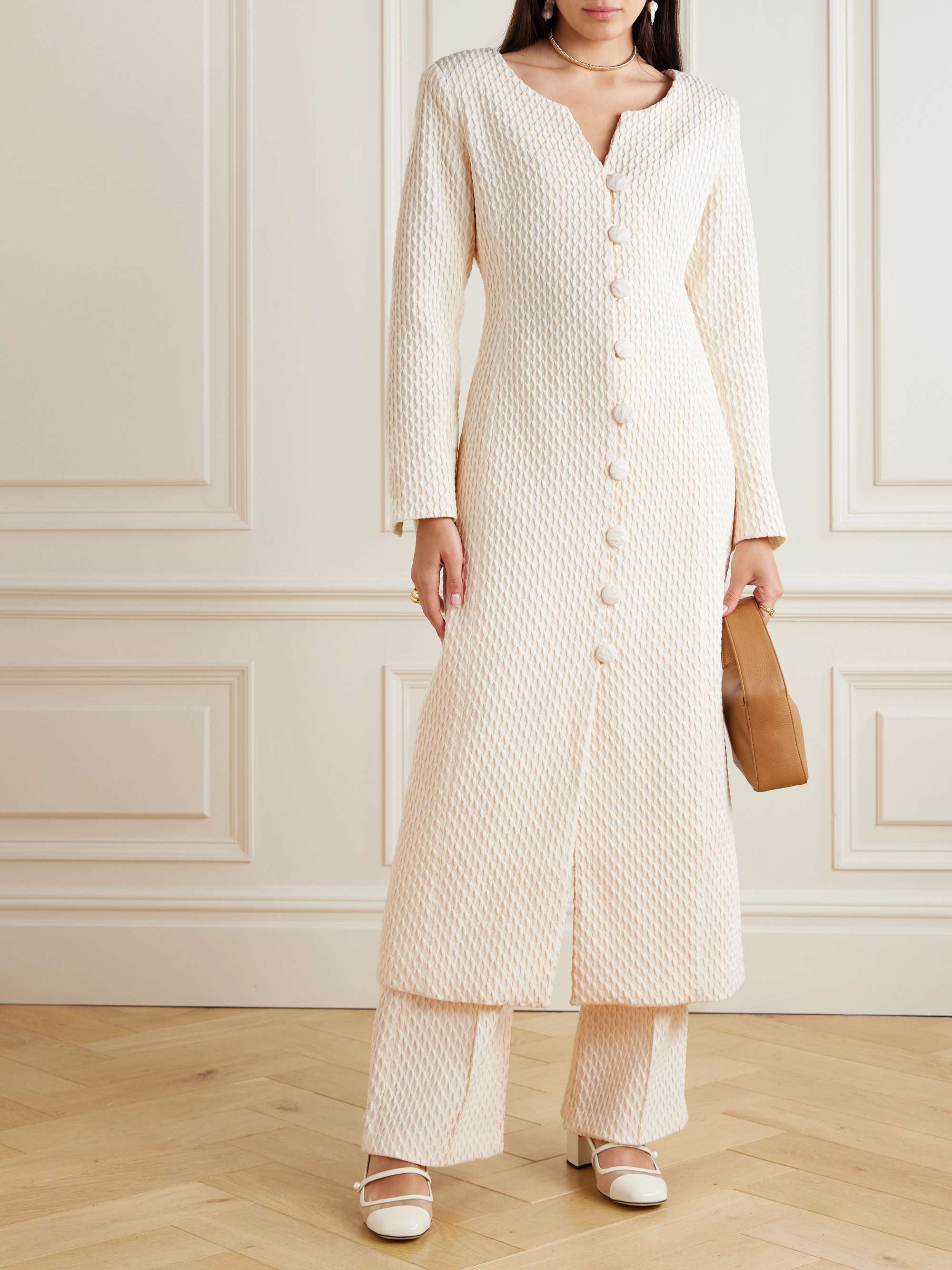 DESTREE Carmen Flutter woven coat | NET-A-PORTER