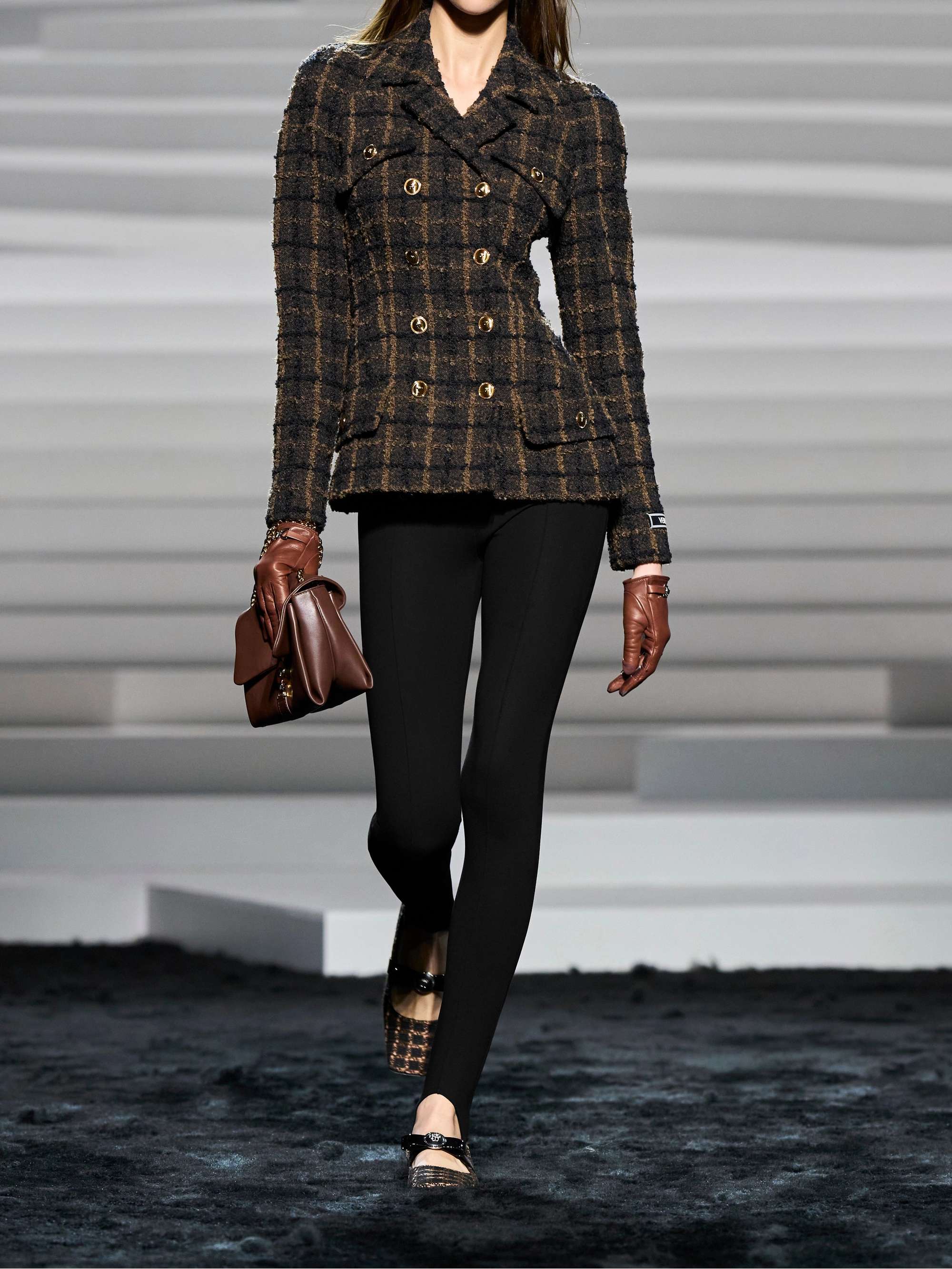 VERSACE Stretch-jersey stirrup leggings | NET-A-PORTER