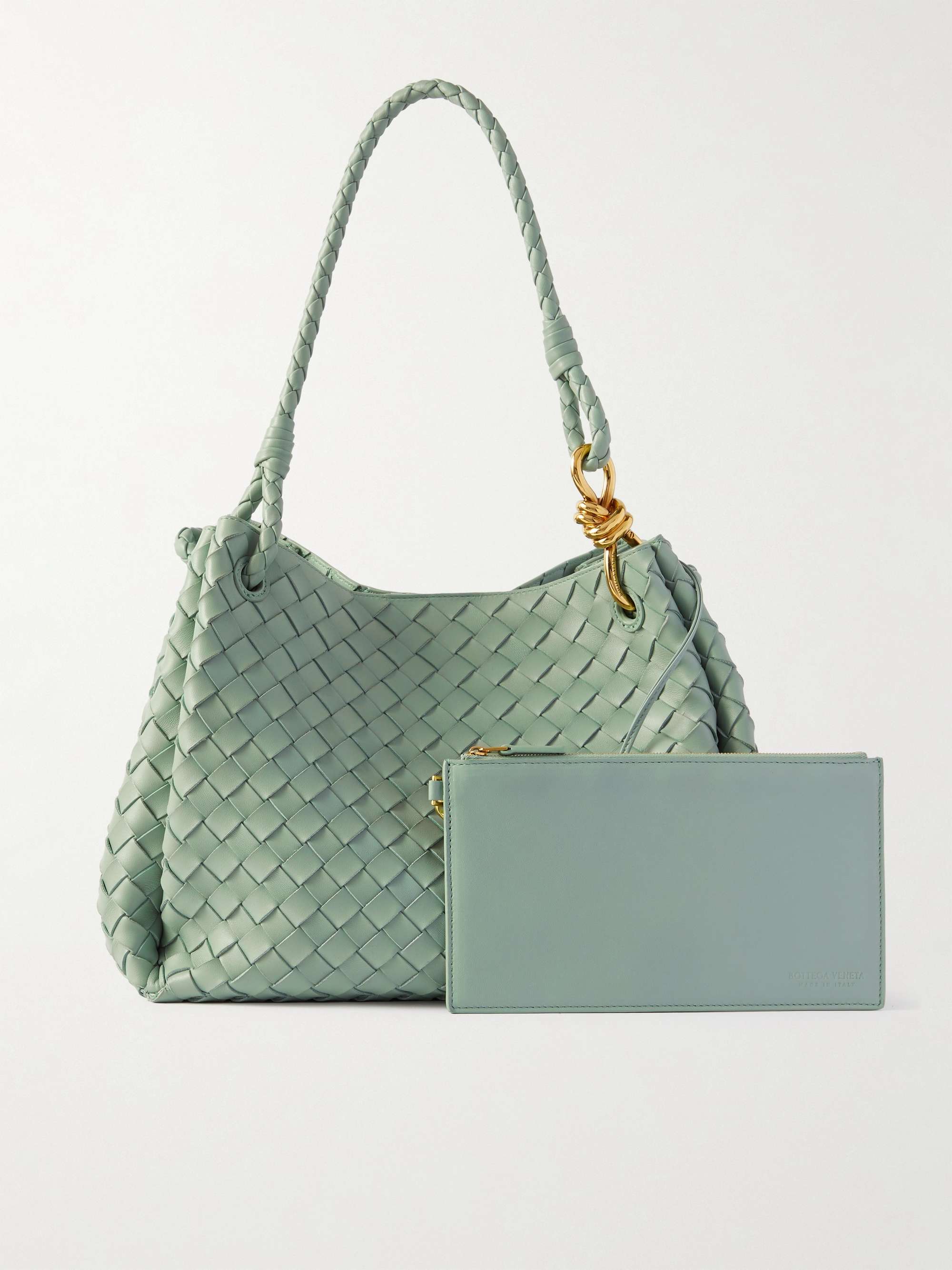 BOTTEGA VENETA Parachute large intrecciato leather shoulder bag | NET-A ...