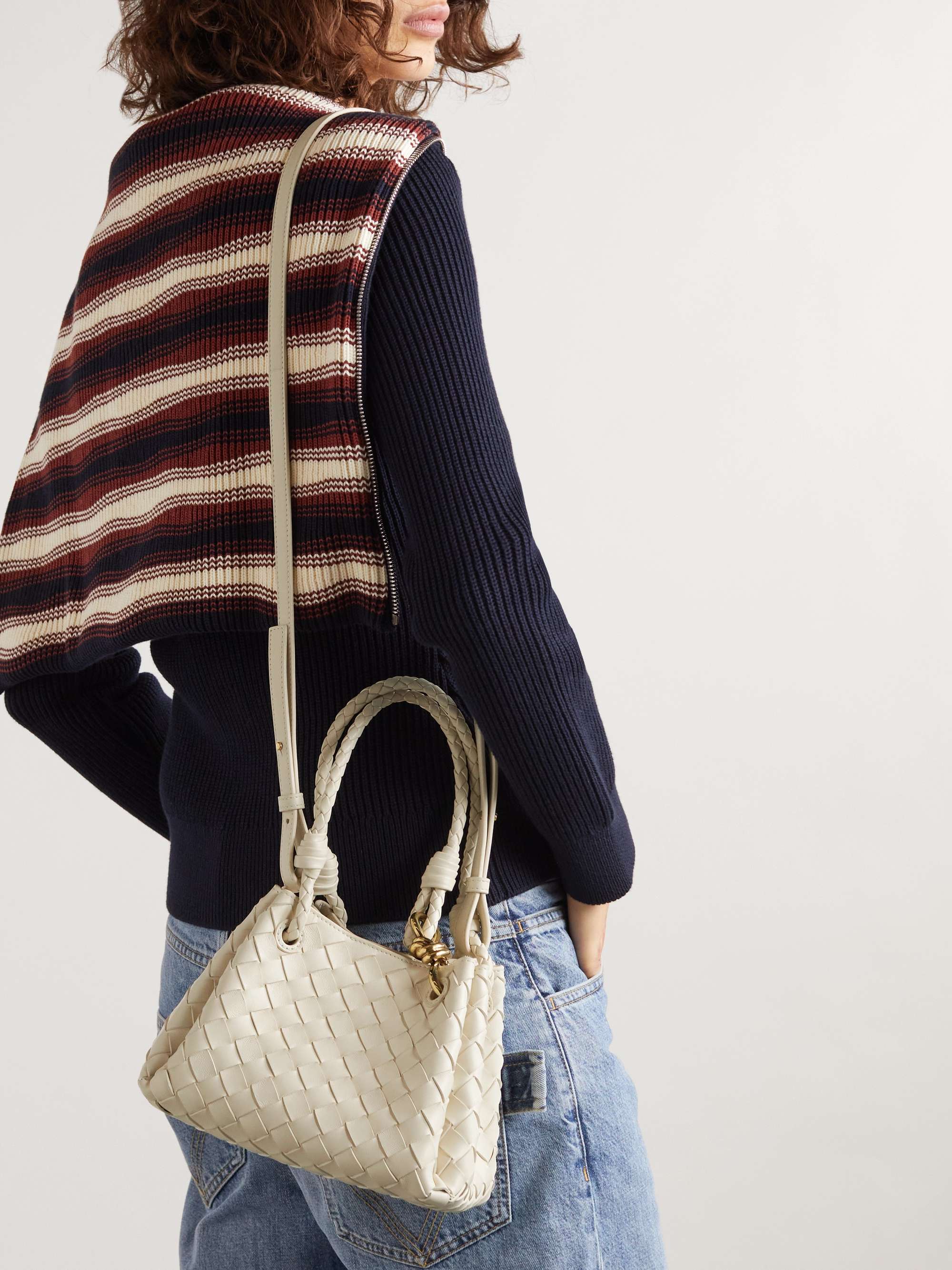 BOTTEGA VENETA Parachute small intrecciato leather shoulder bag | NET-A ...