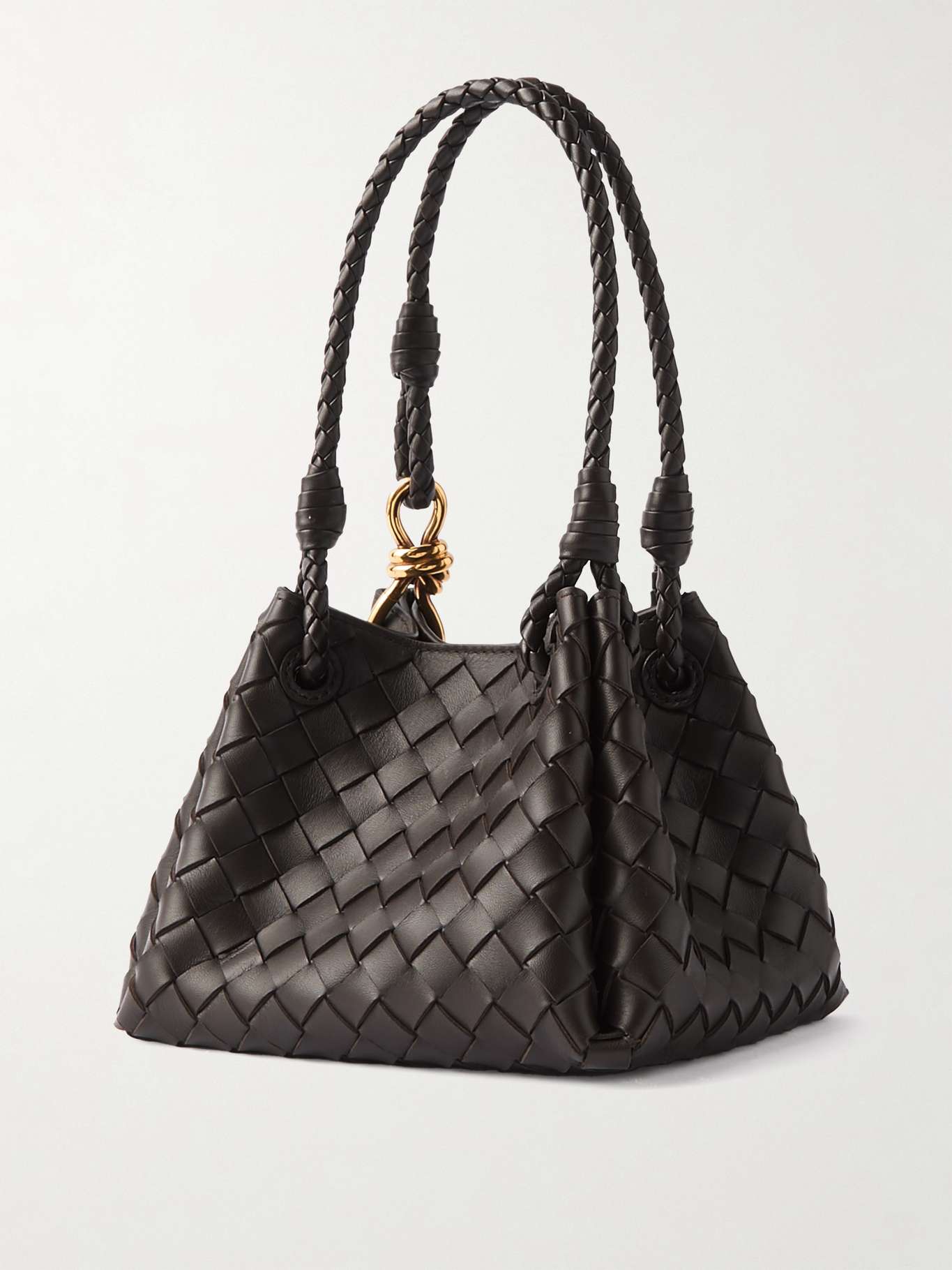 BOTTEGA VENETA Parachute small intrecciato leather shoulder bag | NET-A ...