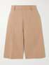 TOD'S Pleated stretch-cotton shorts | NET-A-PORTER