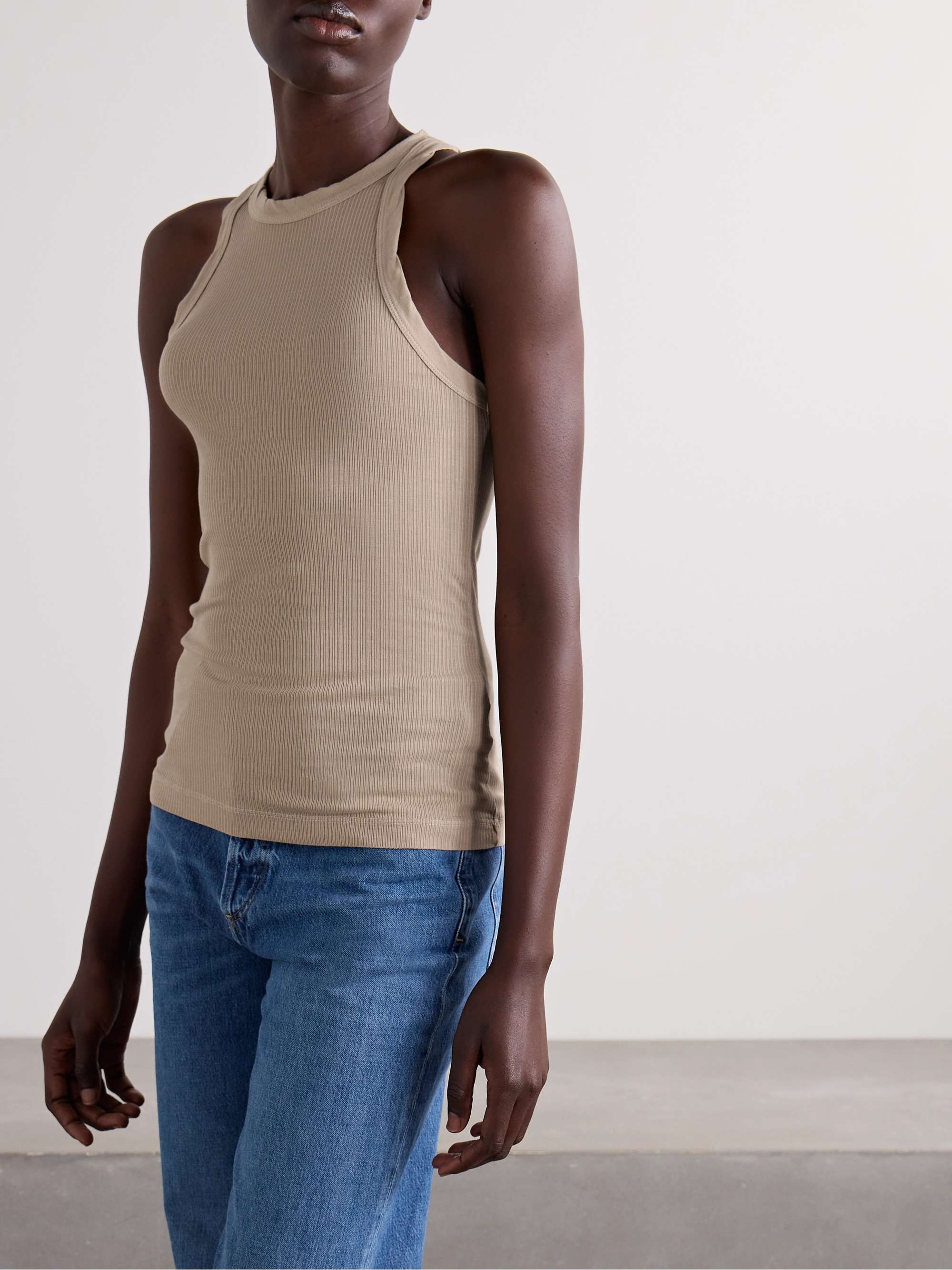 JAMES PERSE Ribbed stretch-Supima cotton tank | NET-A-PORTER