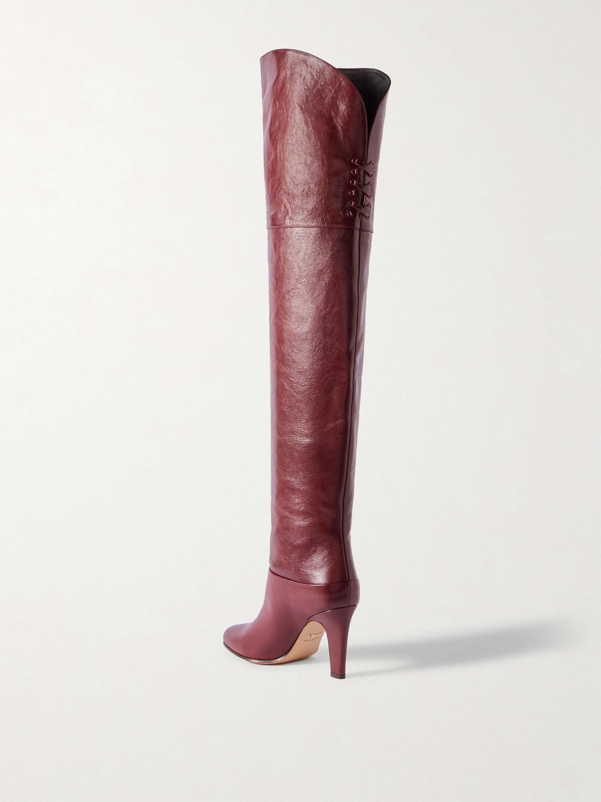 CHLOÉ Eve leather over-the-knee boots | NET-A-PORTER