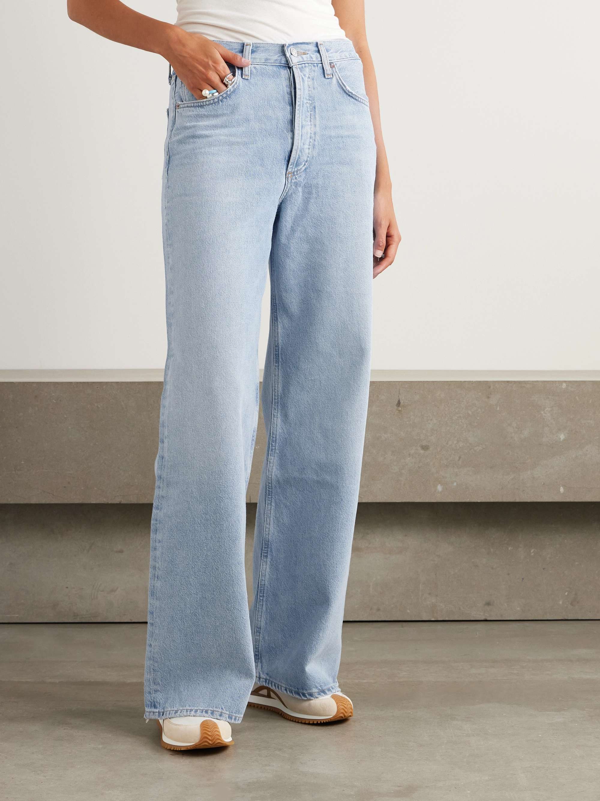 AGOLDE Dame high-rise wide-leg jeans | NET-A-PORTER