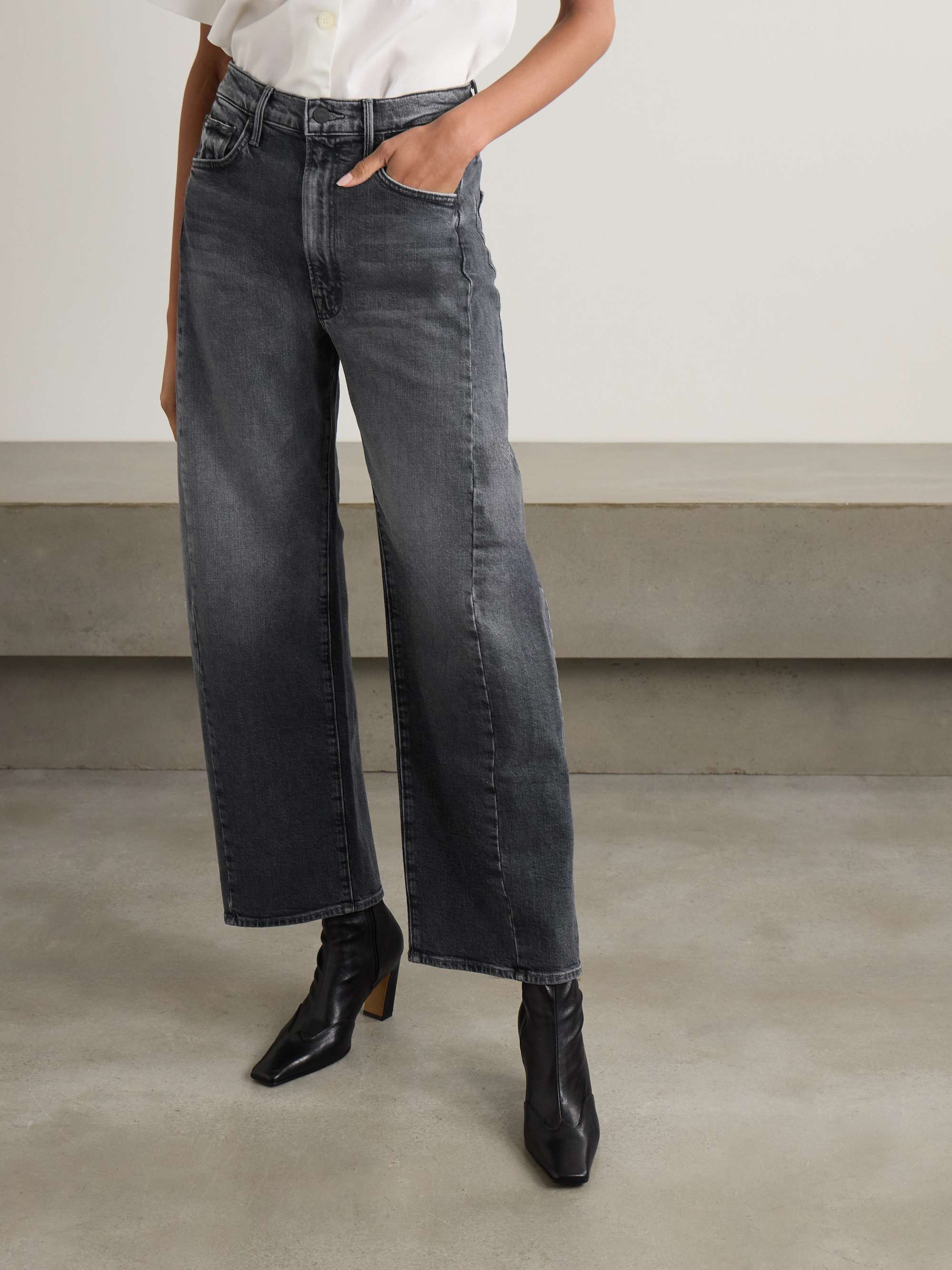 MOTHER The Half Pipe Flood high-rise wide-leg jeans | NET-A-PORTER