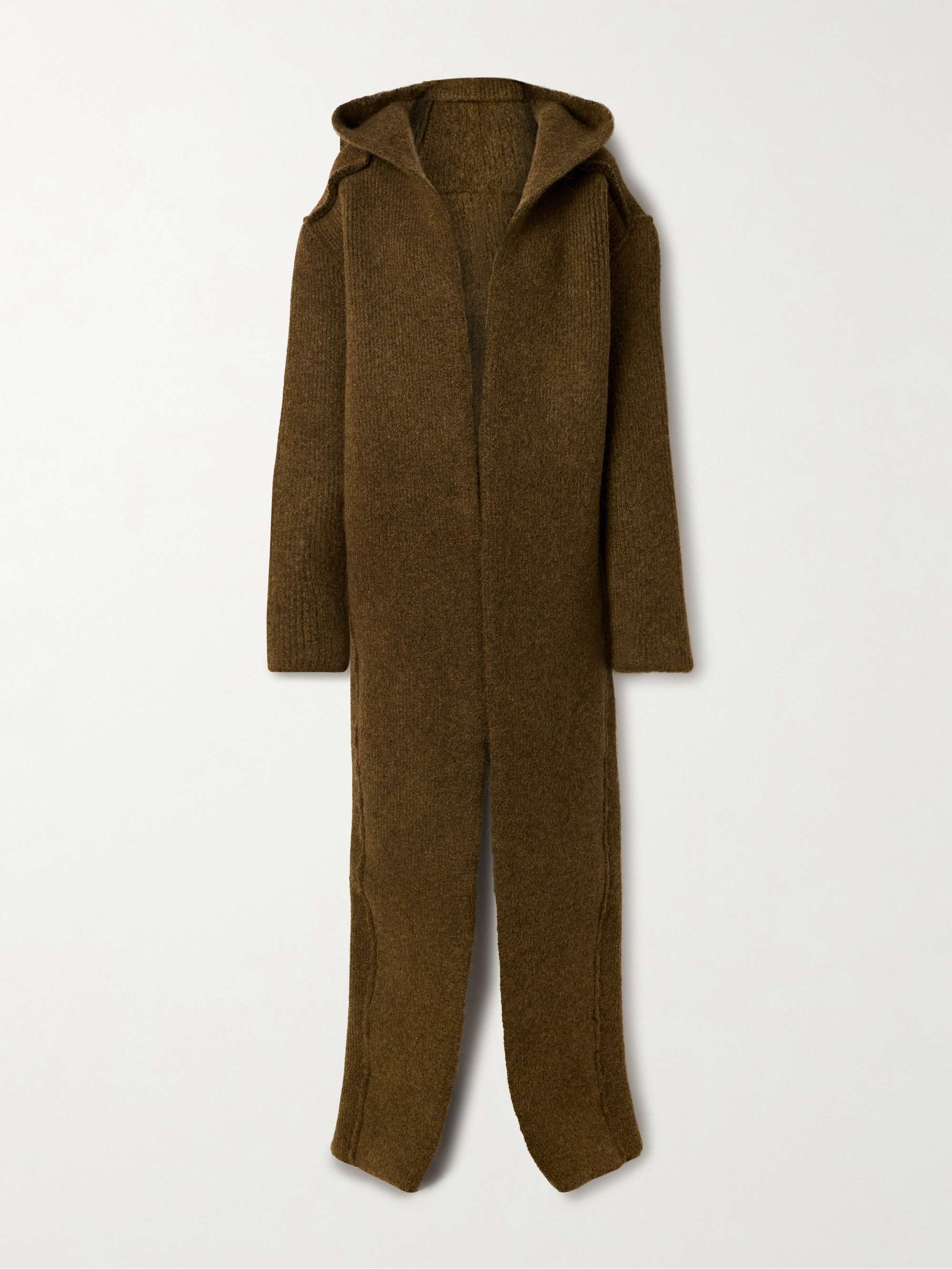 RICK OWENS Hooded brushed-knit coat | NET-A-PORTER RICK OWENS Hooded brushed-knit coat | NET-A-PORTER